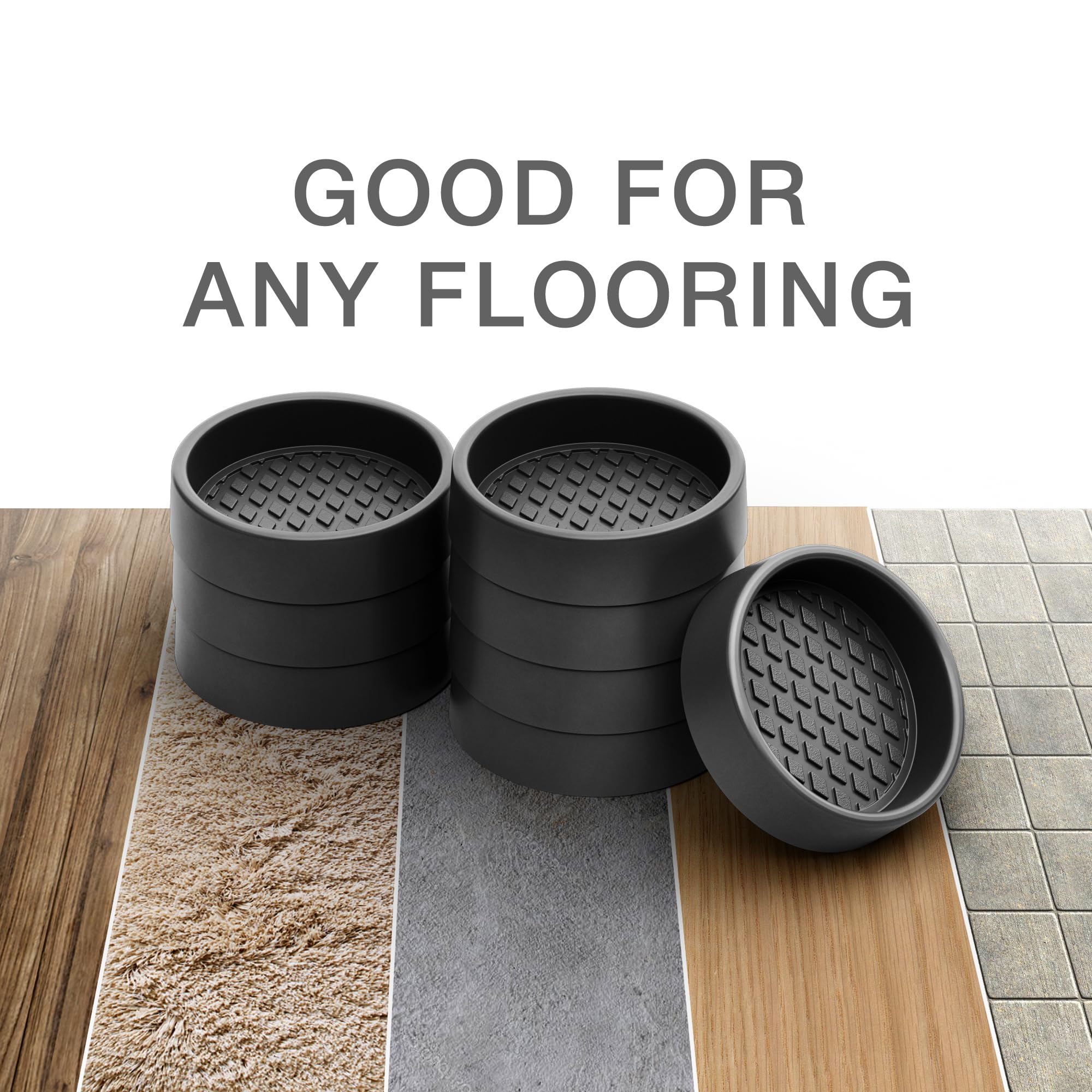 Snapklik.com : Furniture Cups X-PROTECTOR 2" Caster Cups 8 PCS Round ...