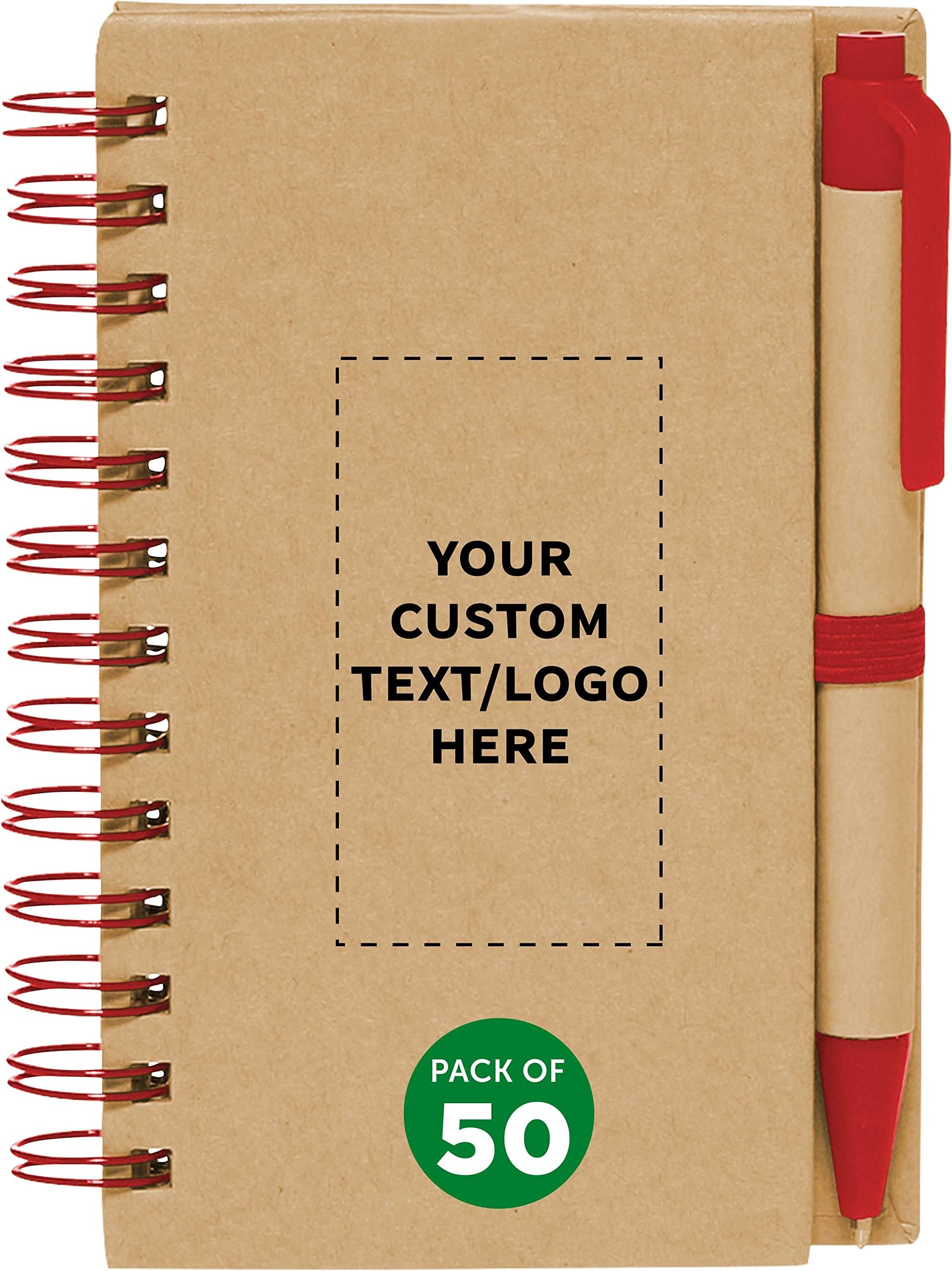 Amazon.com : Custom Mini Spiral Notebooks with Black Ink Pens Set of 10 ...