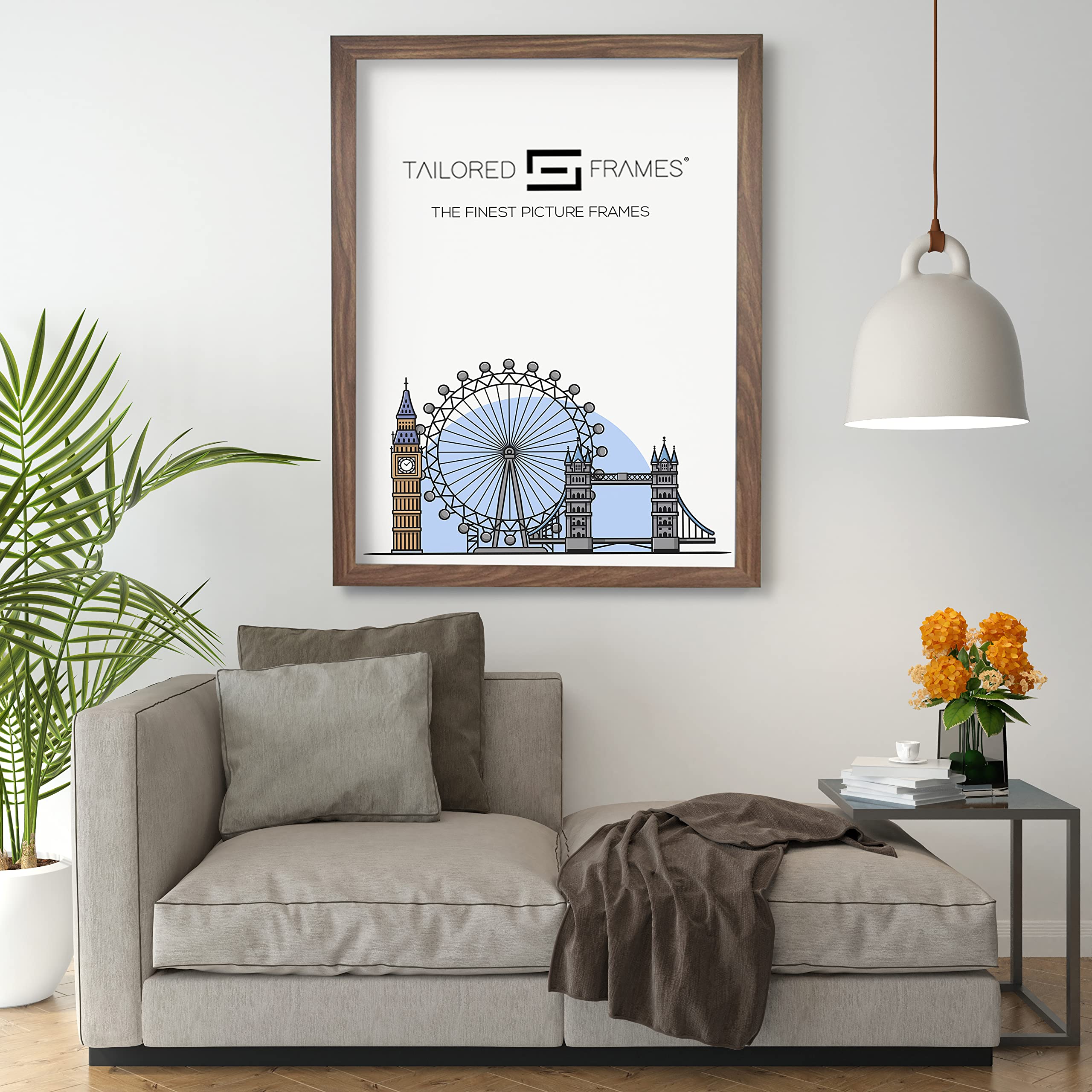 Tailored Frames Seattle Walnut 70 x 50Cm Frame for A2 Picture | Single ...