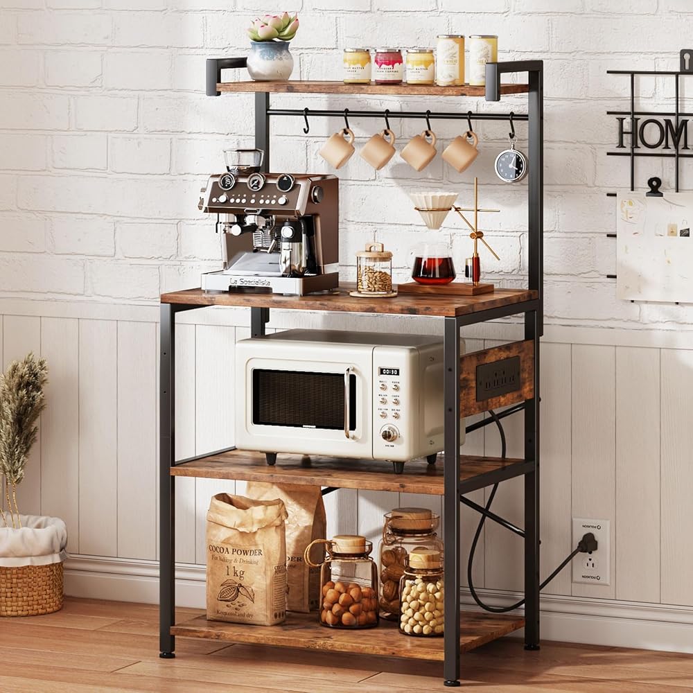 $13/mo - Finance Standing Baker's Rack Coffee Bar Table - 4 Tiers ...