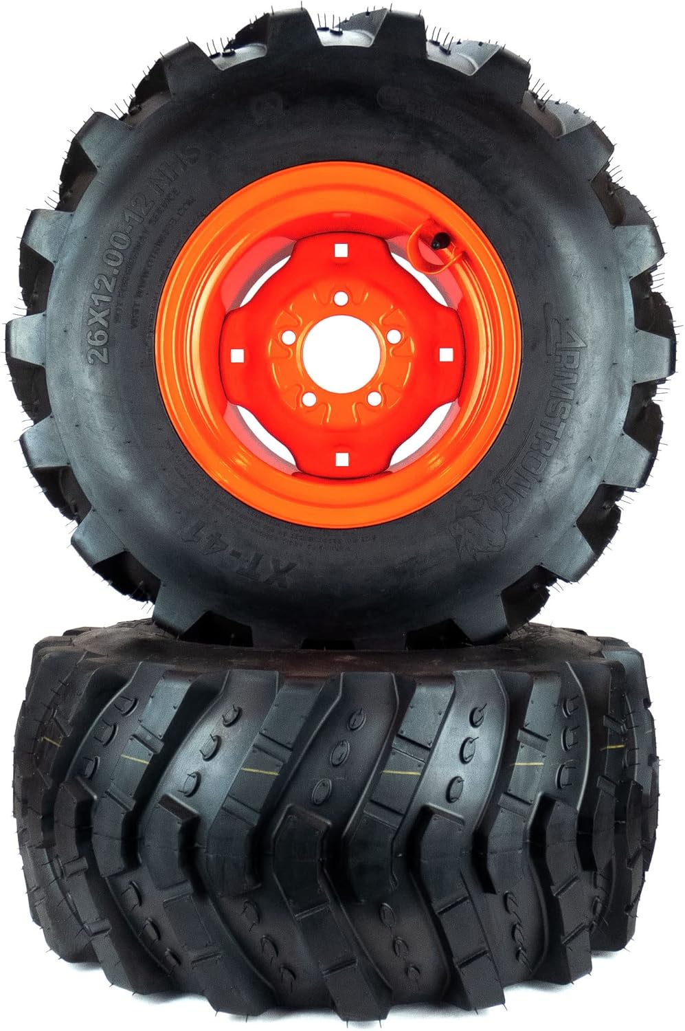 Amazon.com: (2) 26x12.00-12 Aggressive Rear Wheel Assemblies Fits BX ...