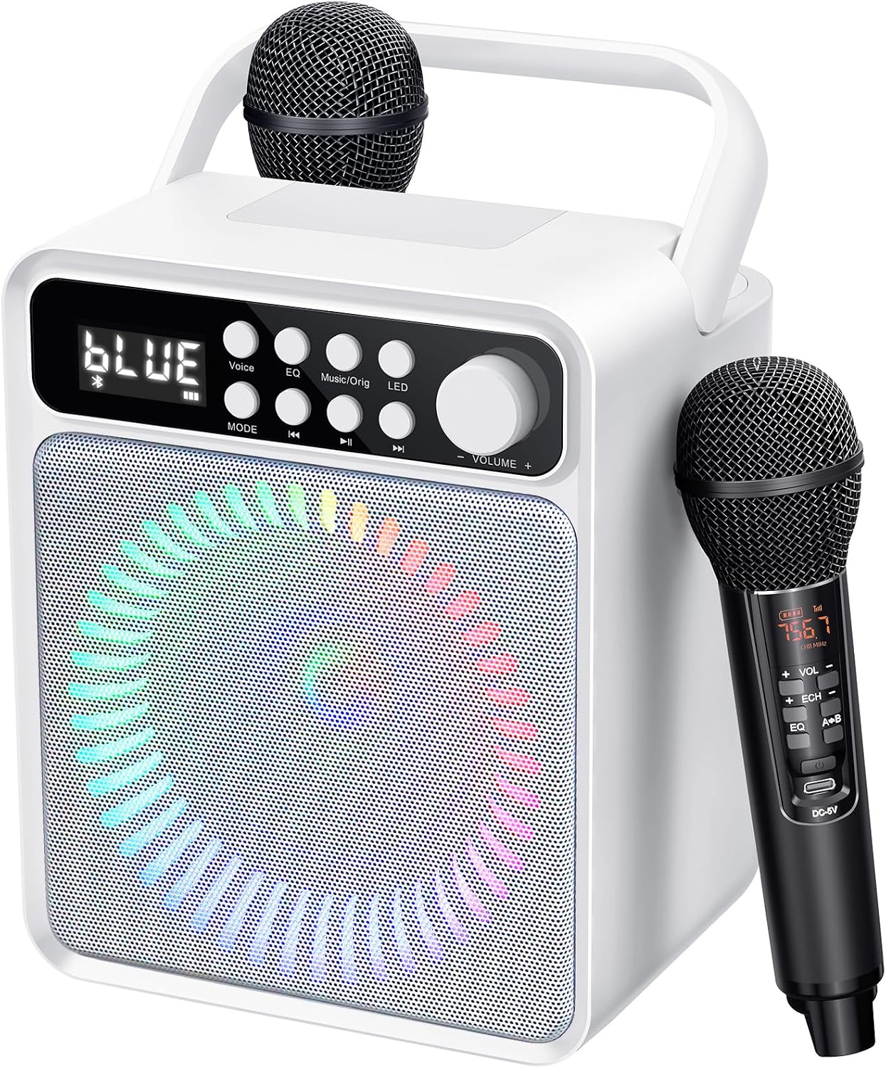 Amazon.com: Bluetooth Karaoke Machine with Wireless Microphone ...