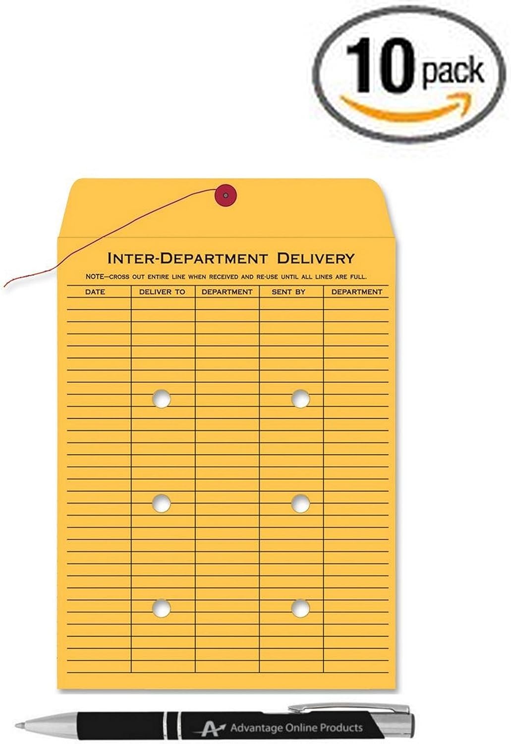 Amazon.com: 10 Pack Inter Office Inter-Departmental Envelopes with Free ...