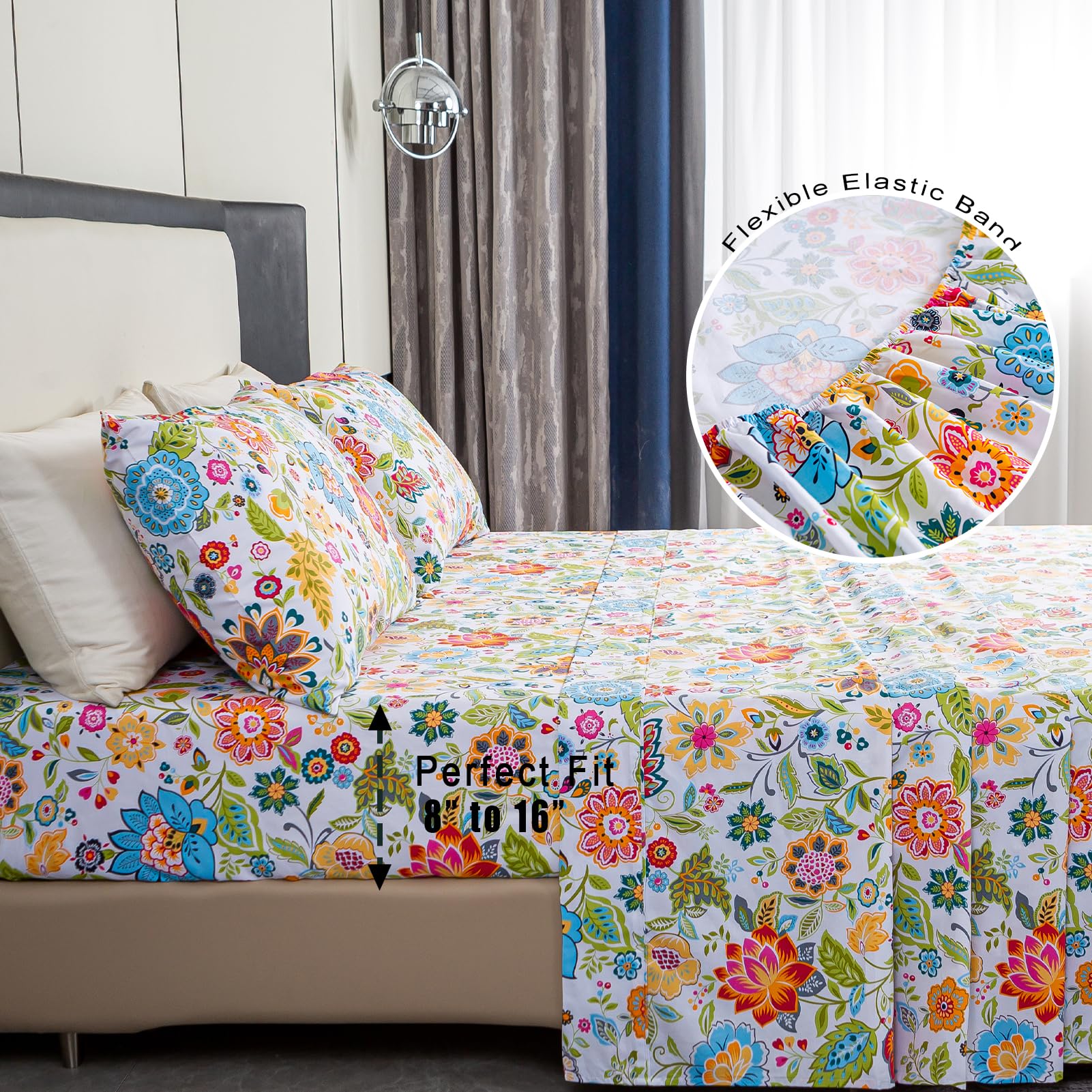 600 Thread Count Cotton Sheets King Size, 100% Long Staple Cotton ...