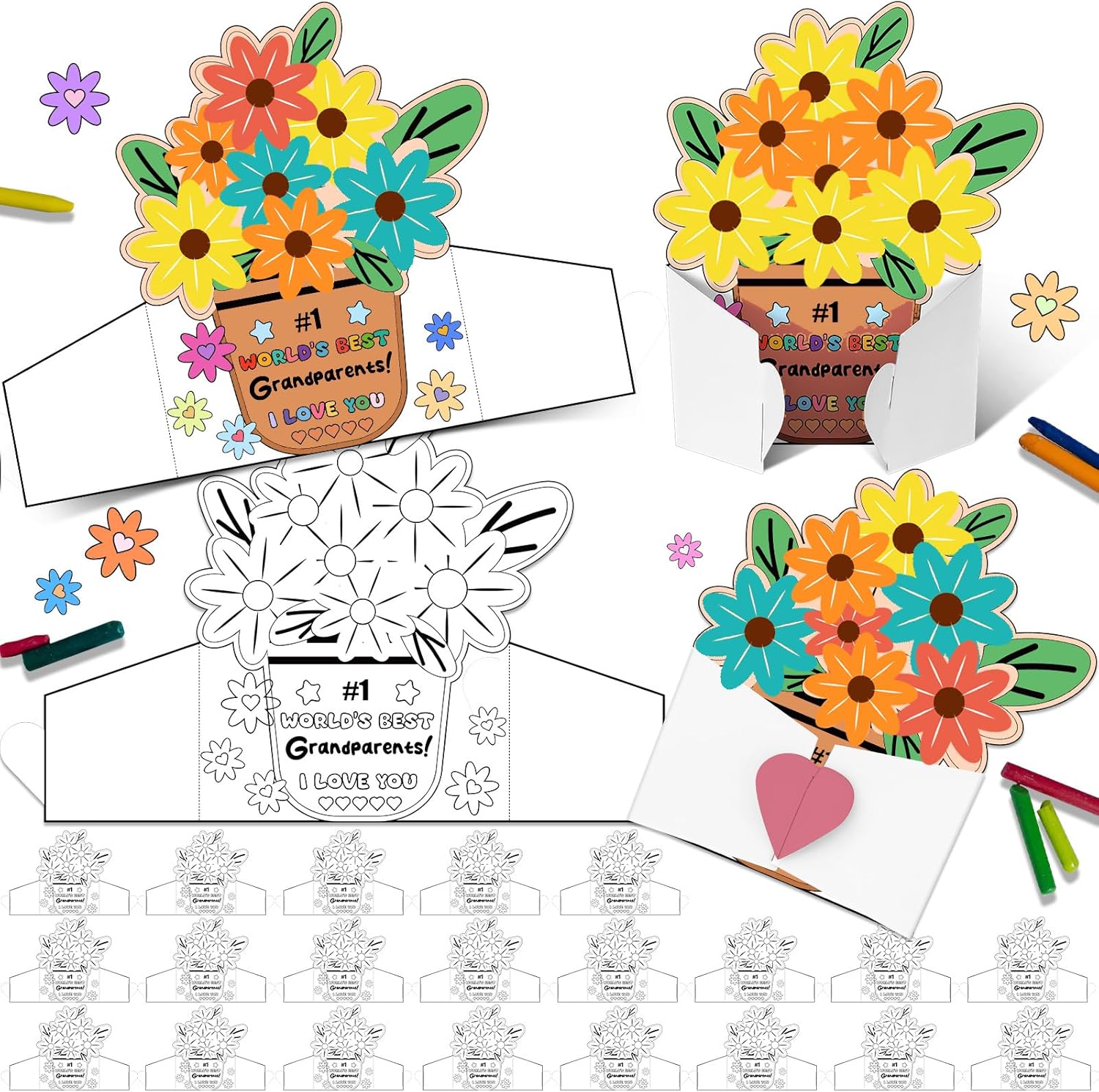 Amazon.com: Motipuns 30 Pcs Grandparents Day Crafts Grandparents Day ...