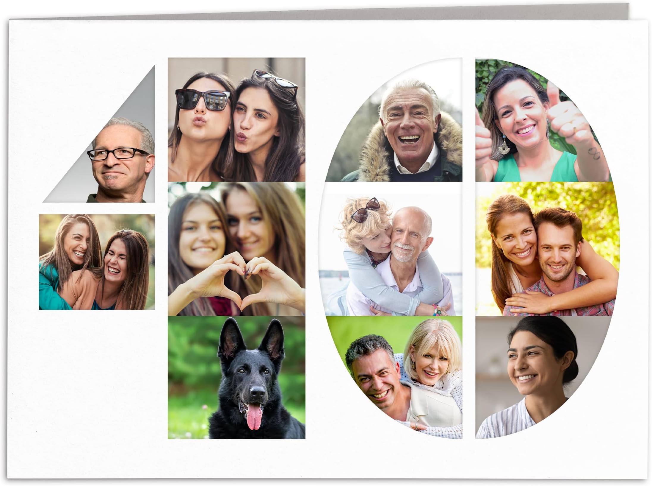 Geburtstagskarte 40. Geburtstag perosnalisierte Fotocollage Karte zum ...