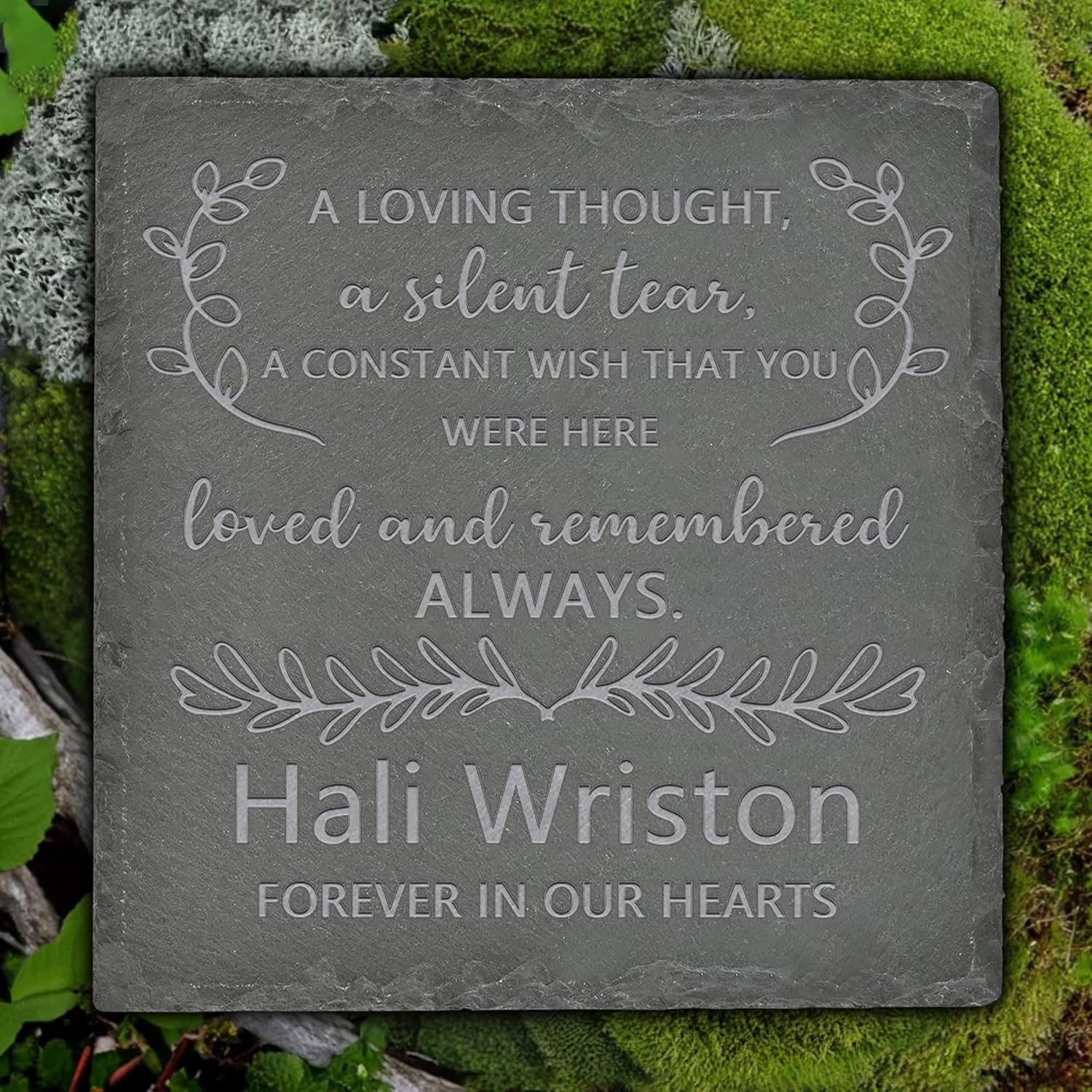 Amazon.com : Eremovd Personalized Memorial Stone Memorial Garden Stone ...