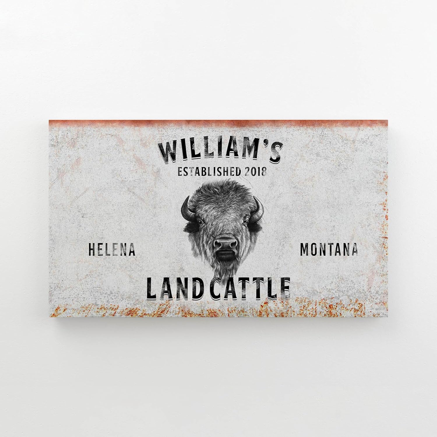 Amazon.com : Customized Ranch Sign - Rustic Cattle Ranch Sign, Large ...