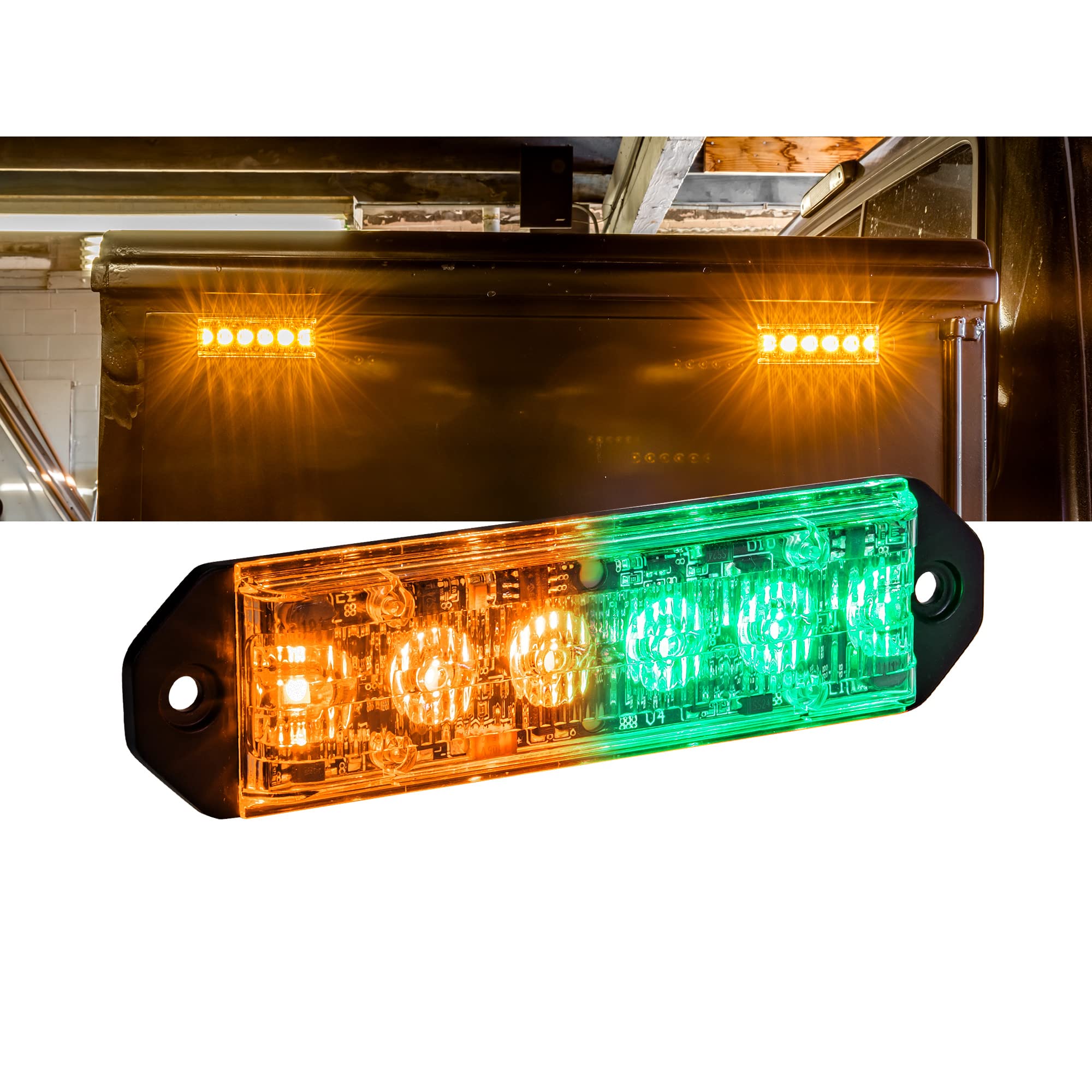 Amazon.com: LAMPHUS PlanarFlash 6W Amber Green LED Surface Mount Police ...
