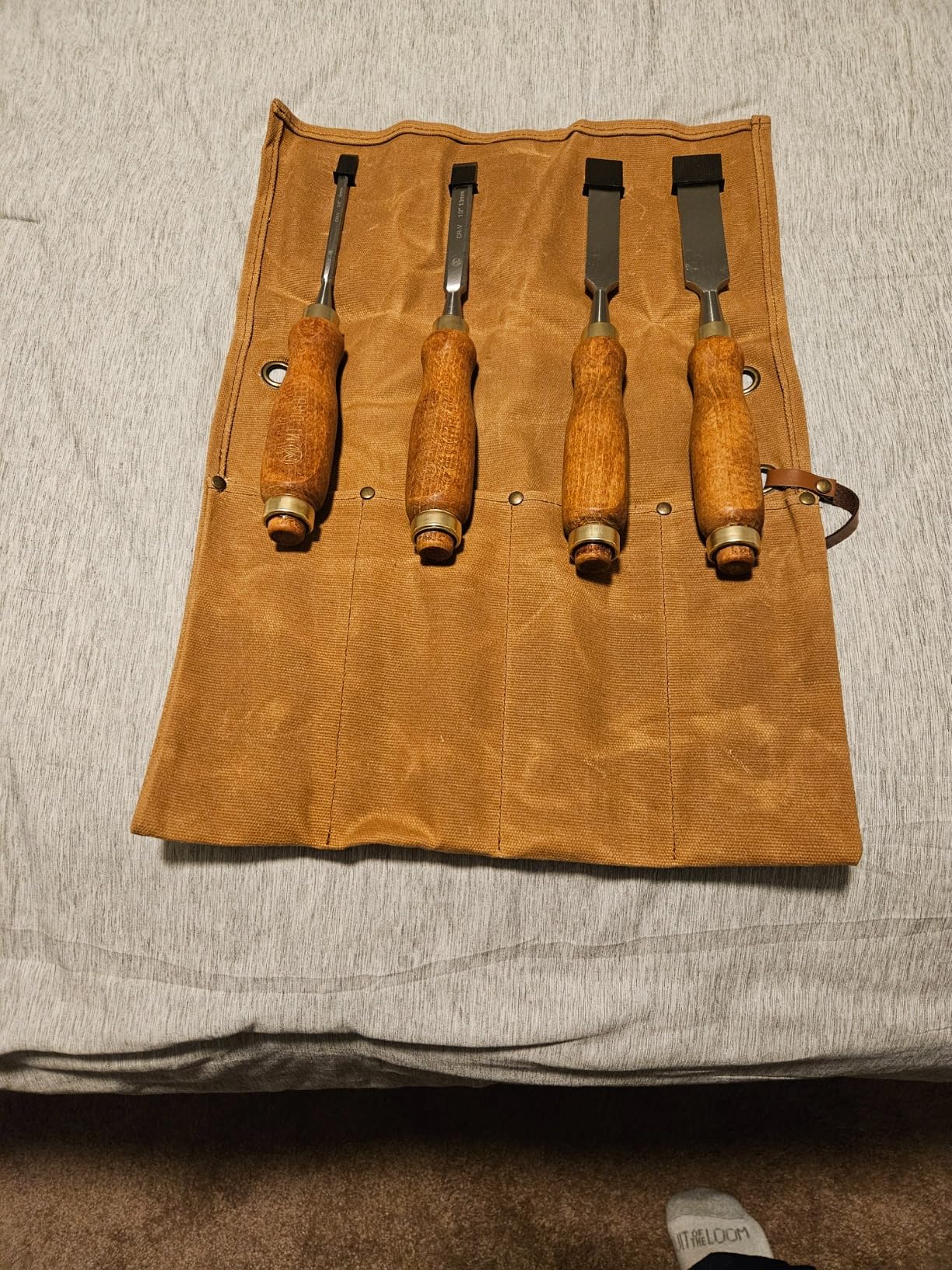 Mt Diablo Wood Chisel Set - 4pc with waxed canvas tool roll. This set ...