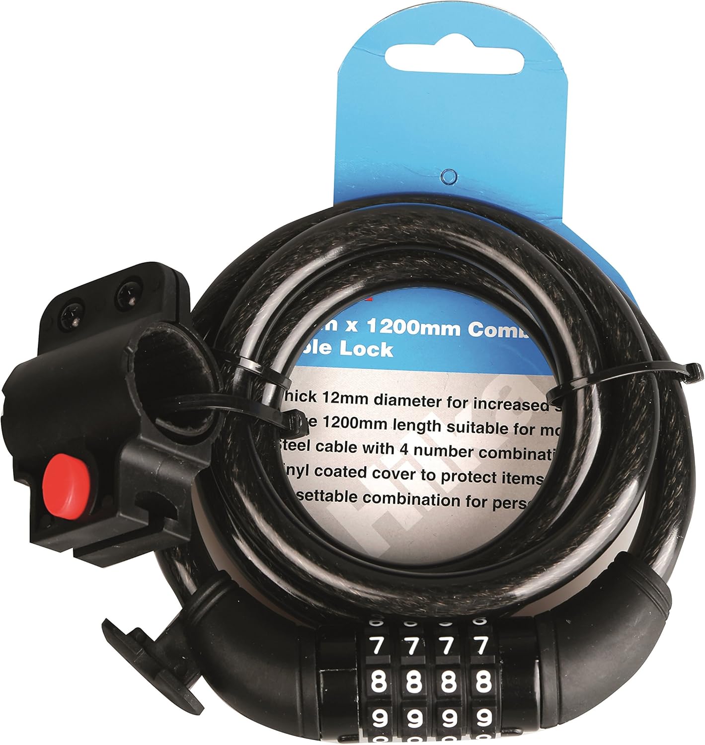 Amazon.com: Hilka Tools 89502005 12mm x 1200mm Combination Cable Lock ...