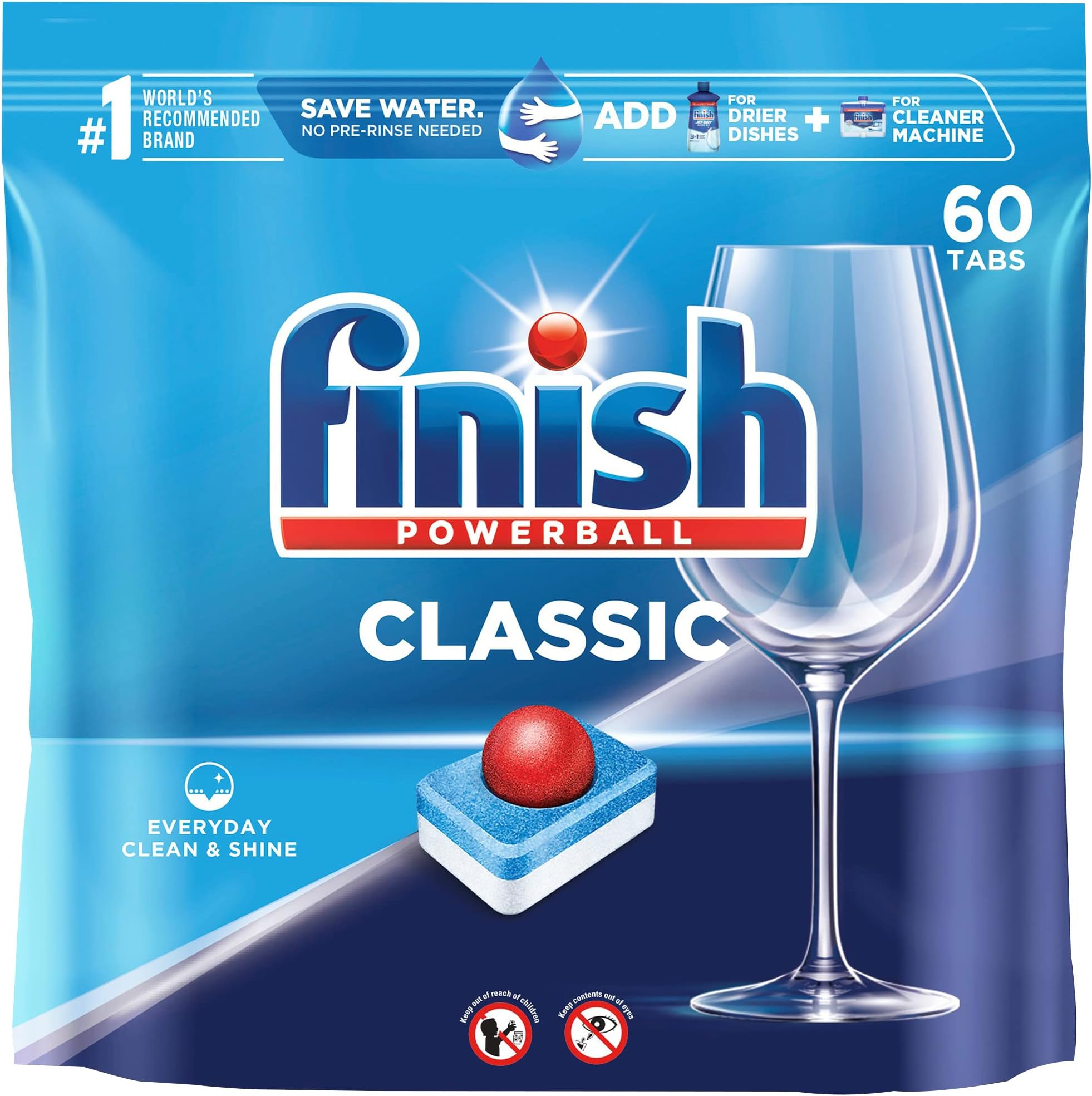 Amazon.com: FINISH® Classic - 60ct - Dishwasher Detergent - Powerball ...