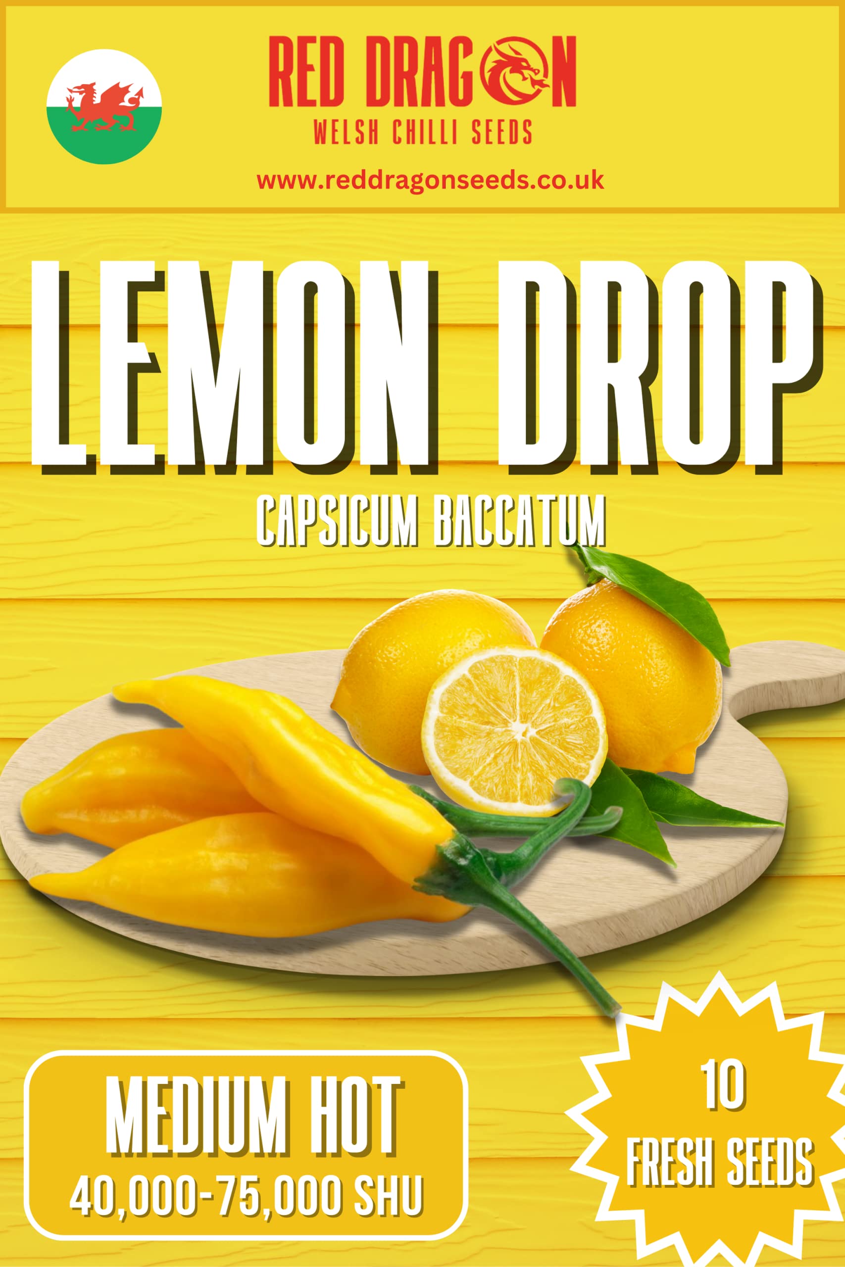 Lemon Drop Chilli Seeds - 10 Fresh Aji Lemon Pepper Seeds : Amazon.co.uk: Garden
