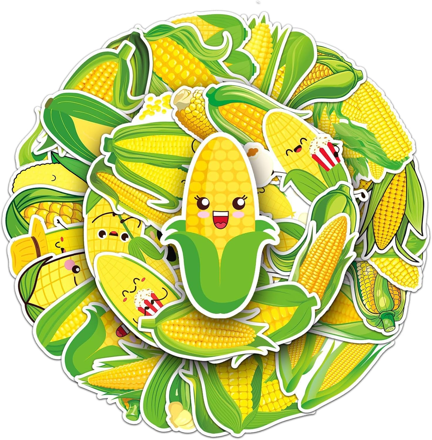 Amazon.com: 50 Packs Corn Stickers Water Bottles Laptop Phone Computer ...