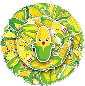 Amazon.com: 50 Packs Corn Stickers Water Bottles Laptop Phone Computer ...