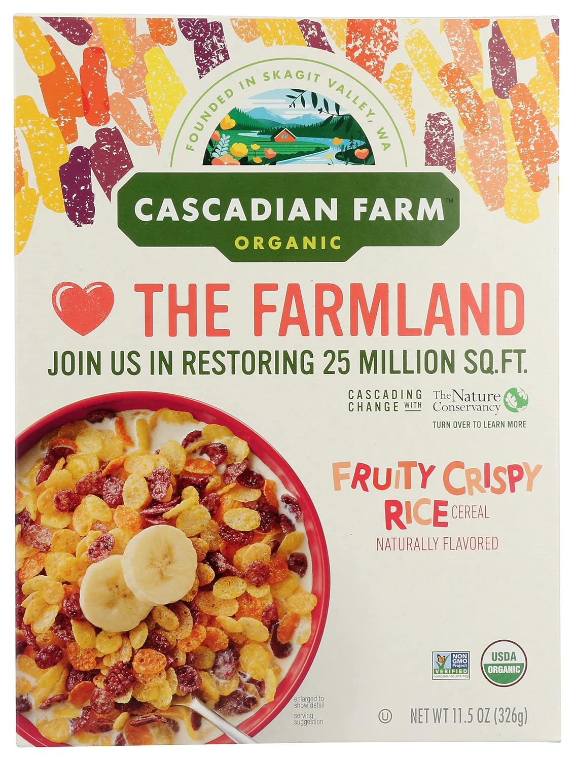 Amazon.com: Cascadian Farm Organic Fruity Crispy Rice Cereal, Naturally ...