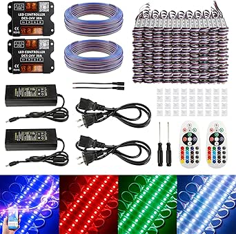Dyna-Living 200FT RGB LED Storefront Lights APP Bluetooth & IR Remote ...