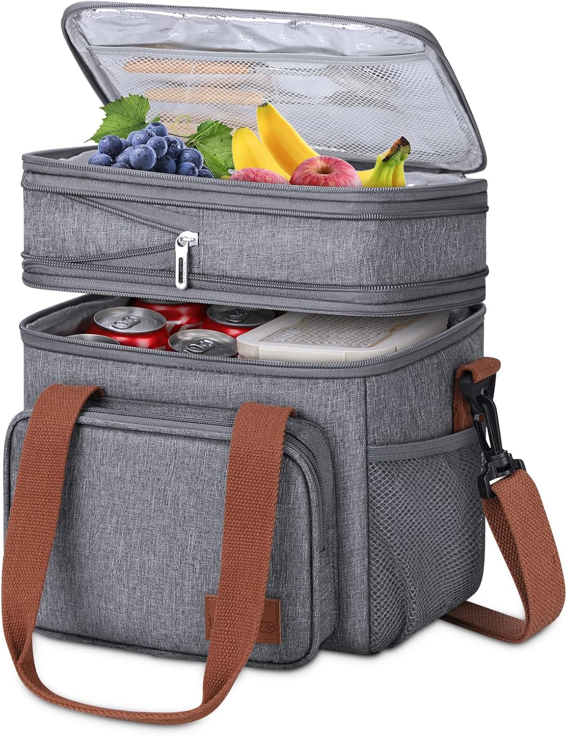 NUBILY Lunch Bag for Women Men Insulated Lunch Bags Leakproof Thermal ...