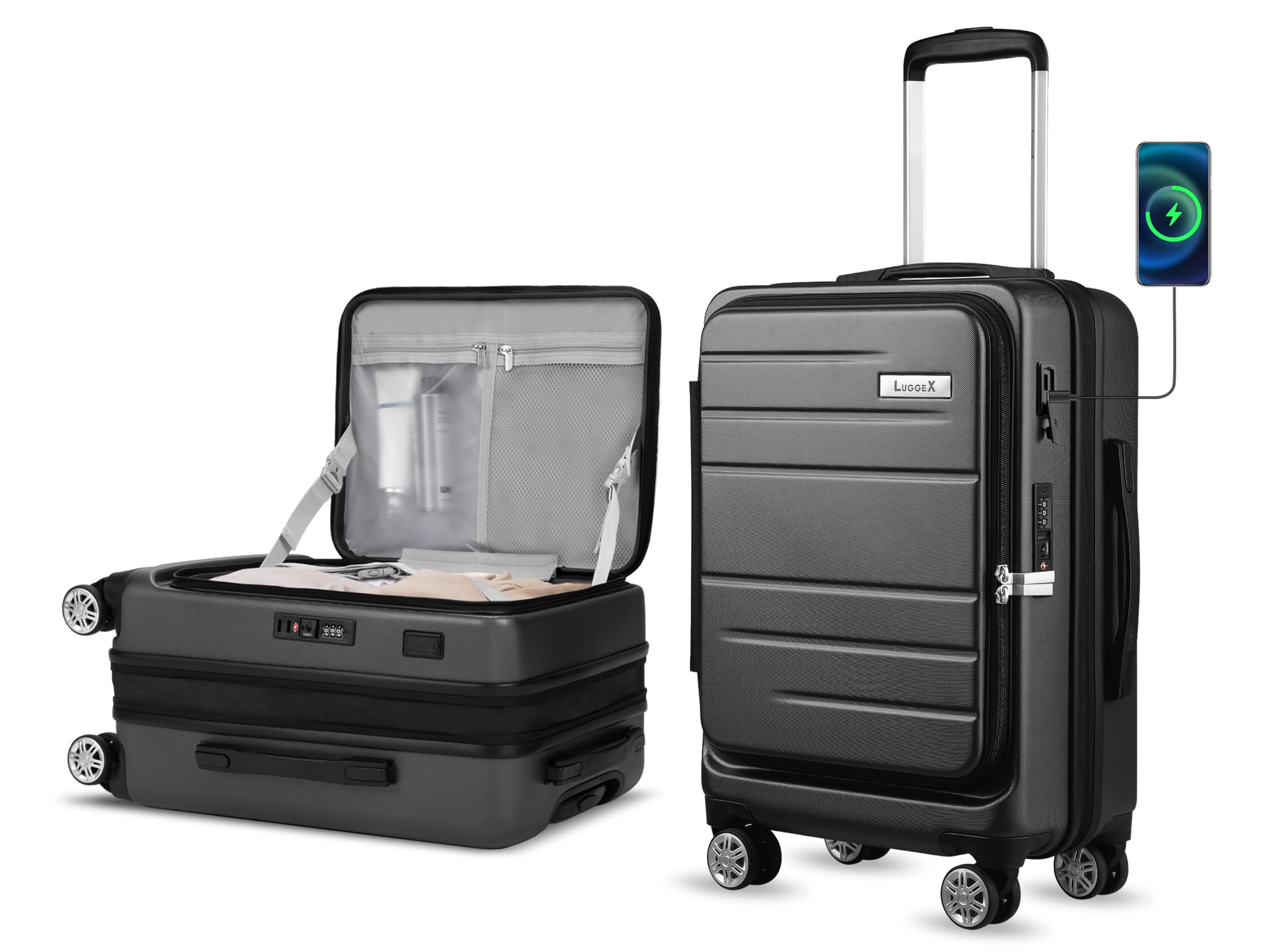Snapklik.com : LUGGEX Carry On Luggage