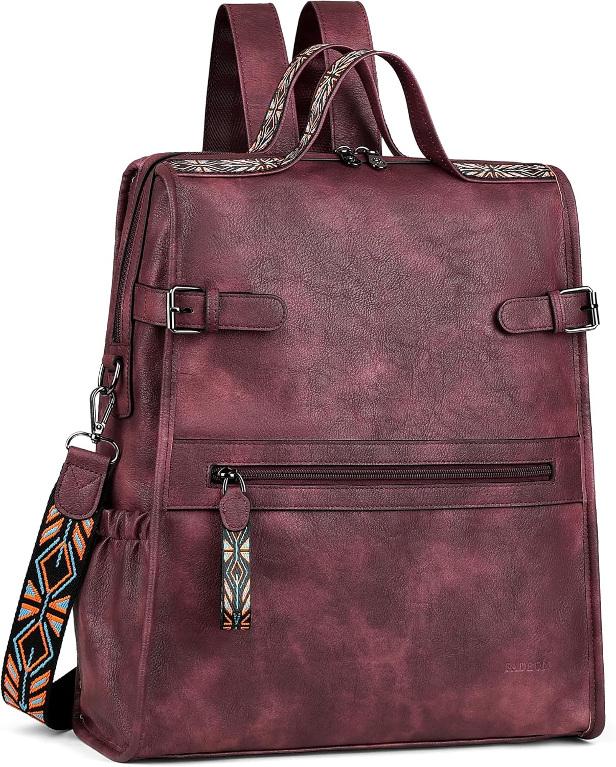 Amazon.com: FADEON Leather Laptop Backpack for Women, Designer Ladies ...