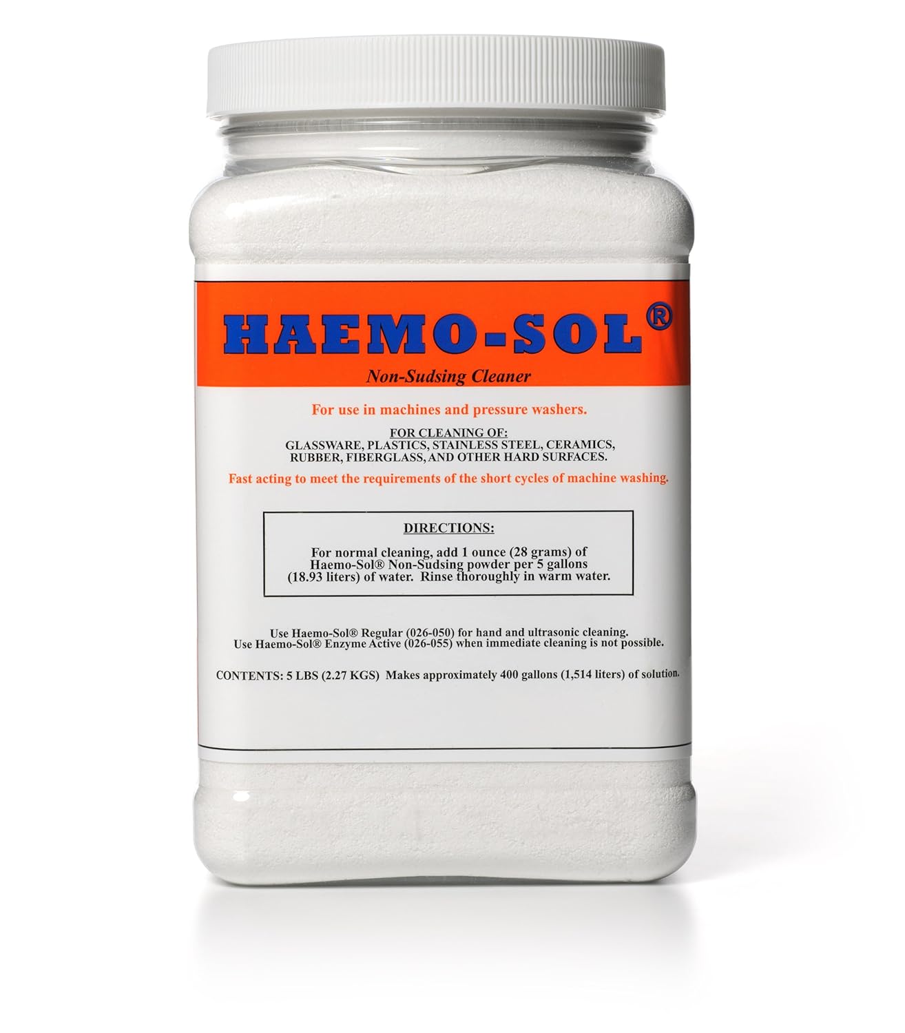 HAEMO-SOL 026-051CN Non-Sudsing Detergent for Mechanized Cleaning ...