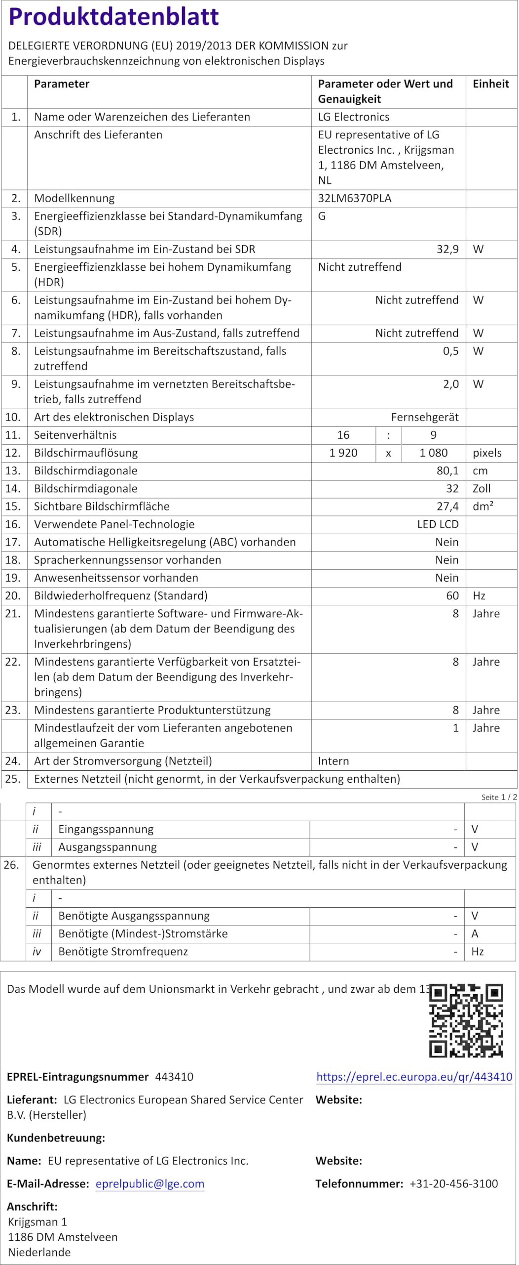 LG 42LD550 106,7 cm (42 Zoll) LCD-Fernseher (Full-HD, 100Hz, DVB-T/-C ...