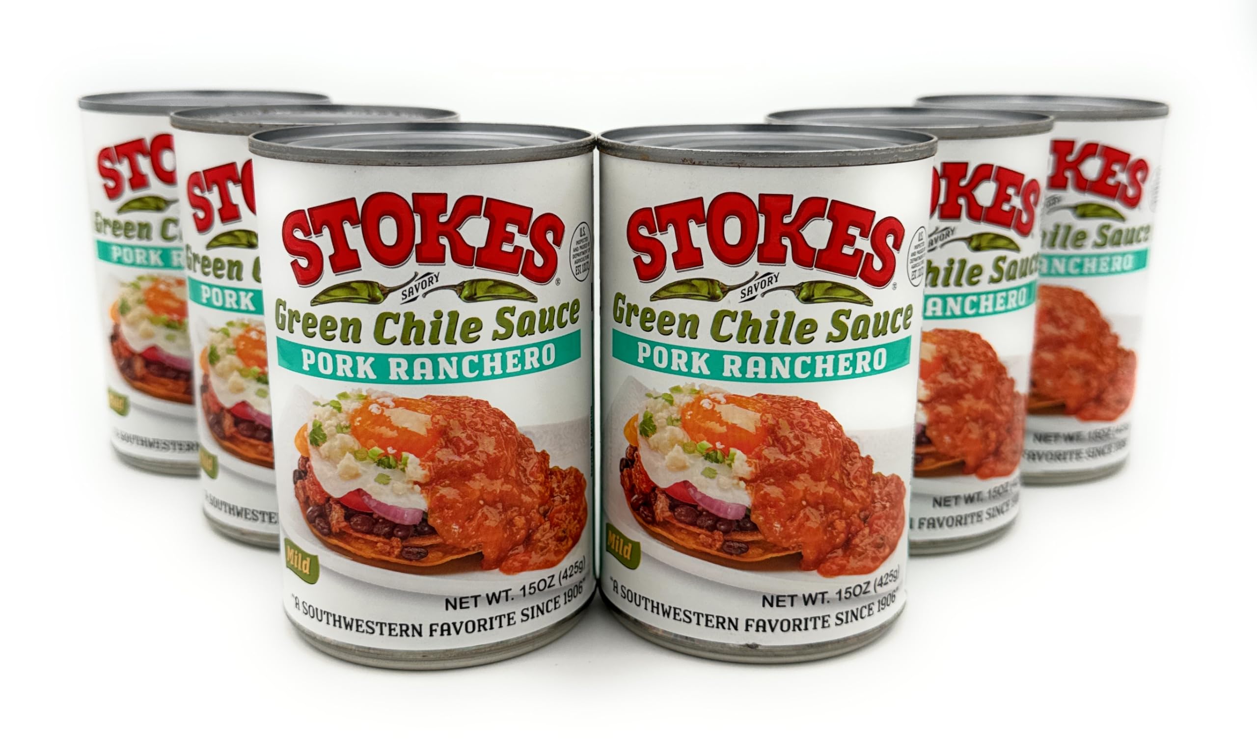 Amazon.com : Stokes Green Chile Sauce Pork Ranchero Pack of 6 : Grocery ...
