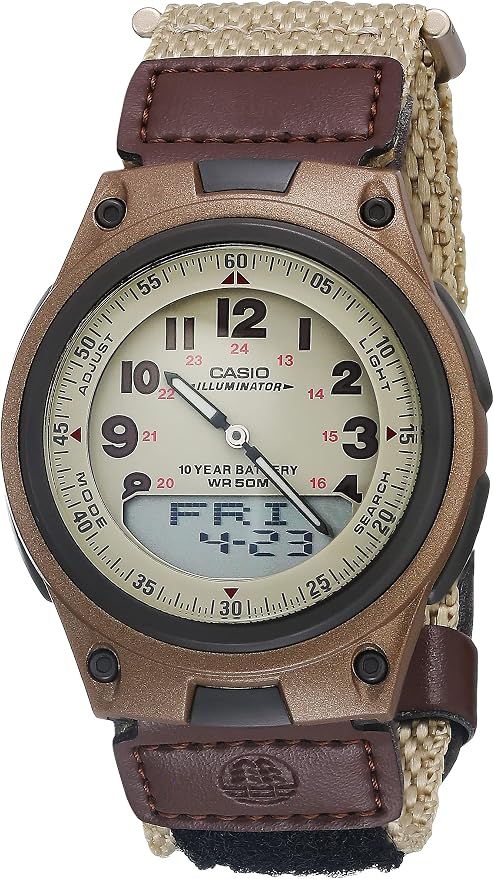 Casio Relógio masculino AW80-1AV Forester Ana-Digi Databank bateria de ...