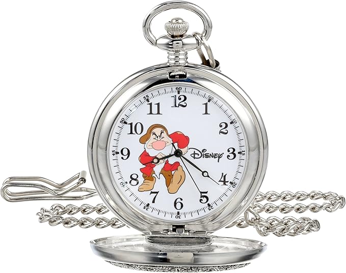 Amazon.com: Disney Adult Pocketwatch Analog Quartz Watch : Clothing ...