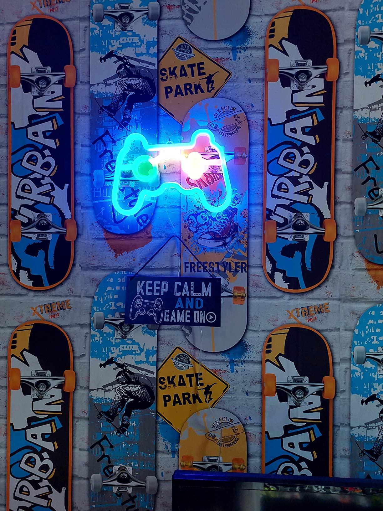 YIVIYAR Gaming Light Gaming Neon Signs LED Neon Wall Lights Neon Light ...