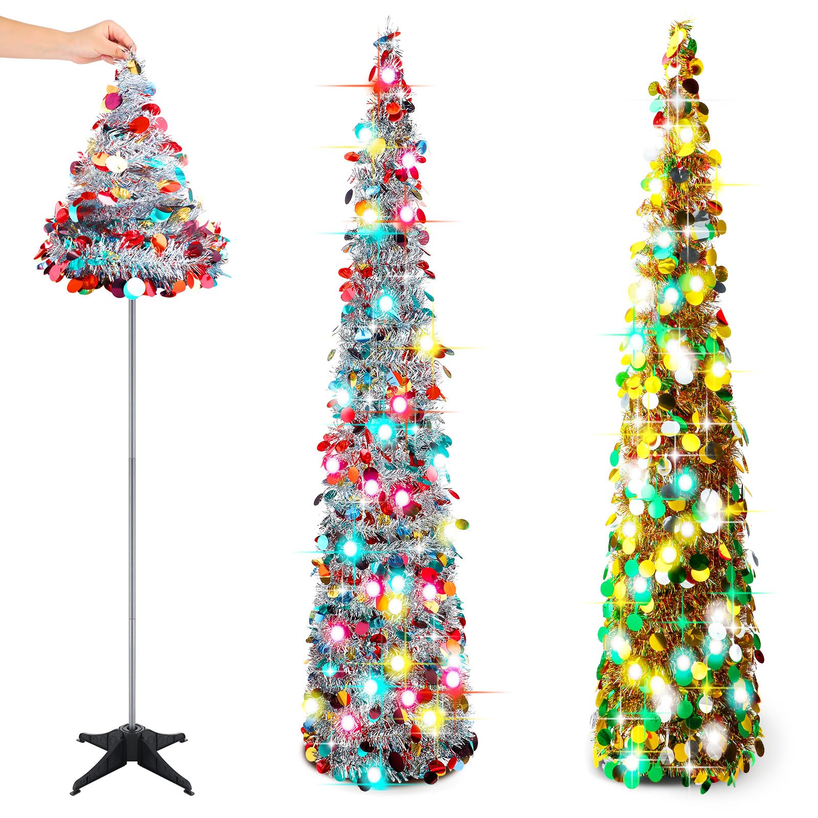 Snapklik.com : Sosation 2 Pcs 5 Ft Pop Up Christmas Tree