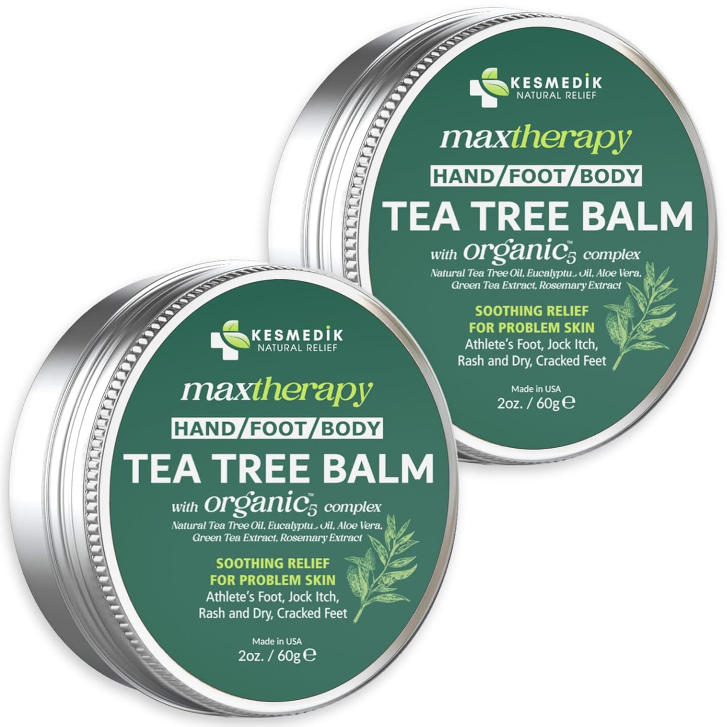 Amazon.com : KESMEDIK Tea Tree Oil MaxTherapy Balm, Itchy Skin Relief ...