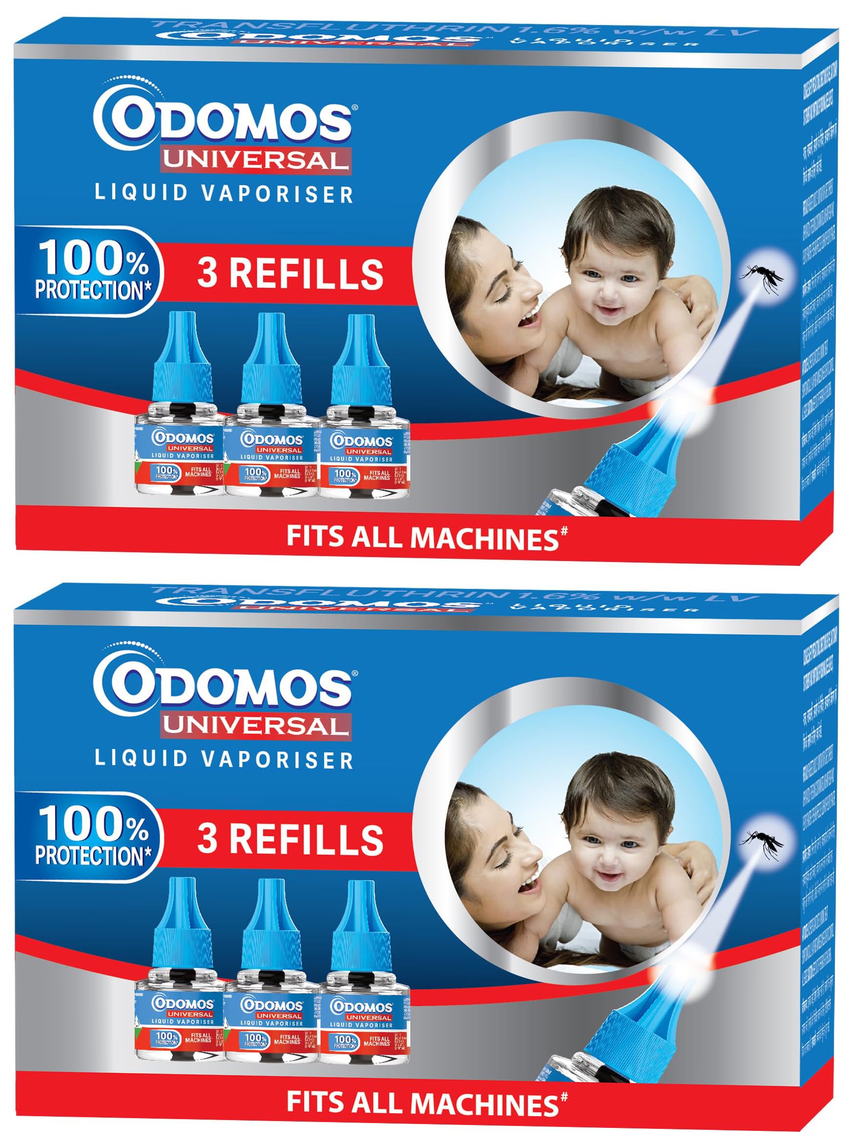 Odomos Protect Mosquito Repellent Liquid Vaporiser Refill (Pack of 6 ...