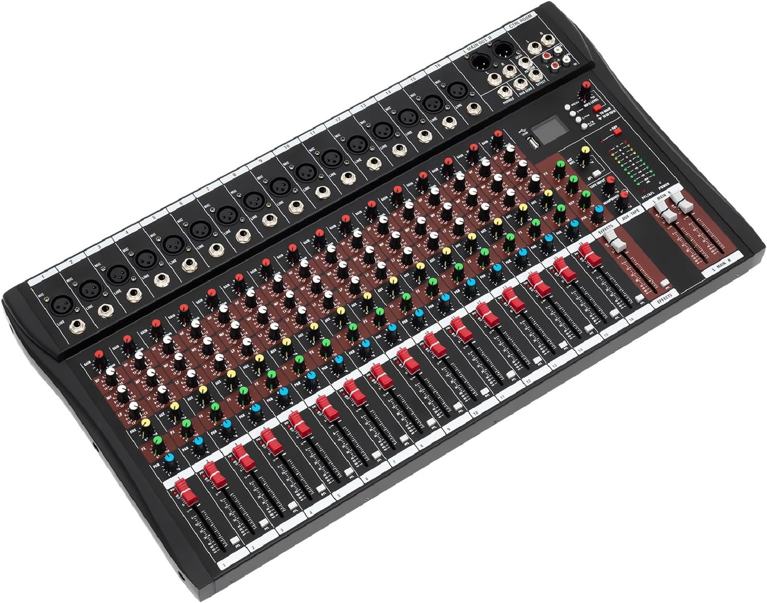 Amazon.com: Digital Audio Mixer 16 Channel, Audio Mixing Console for ...