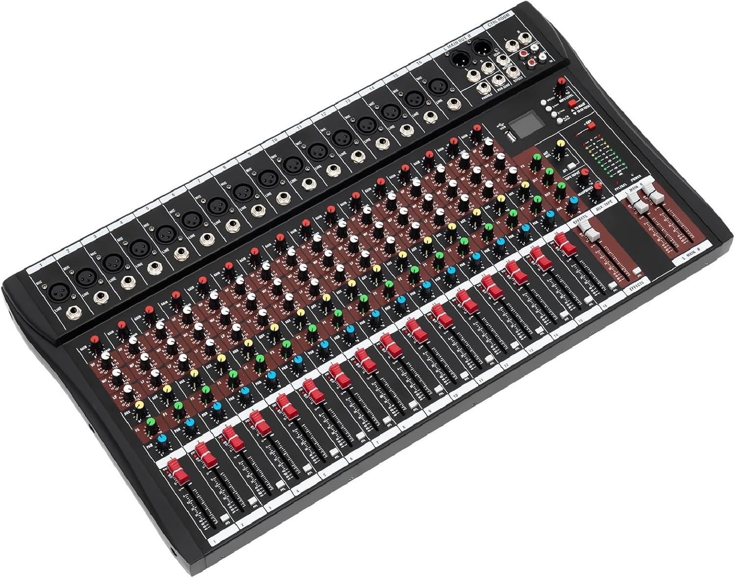 Amazon.com: Digital Audio Mixer 16 Channel, Audio Mixing Console for ...