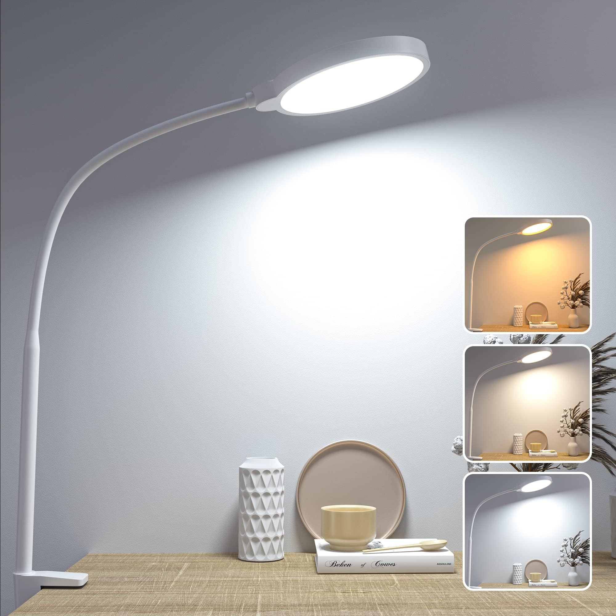 LED Desk Lamp - BANGWEIER White Adjustable Swing Arm Drafting Design ...