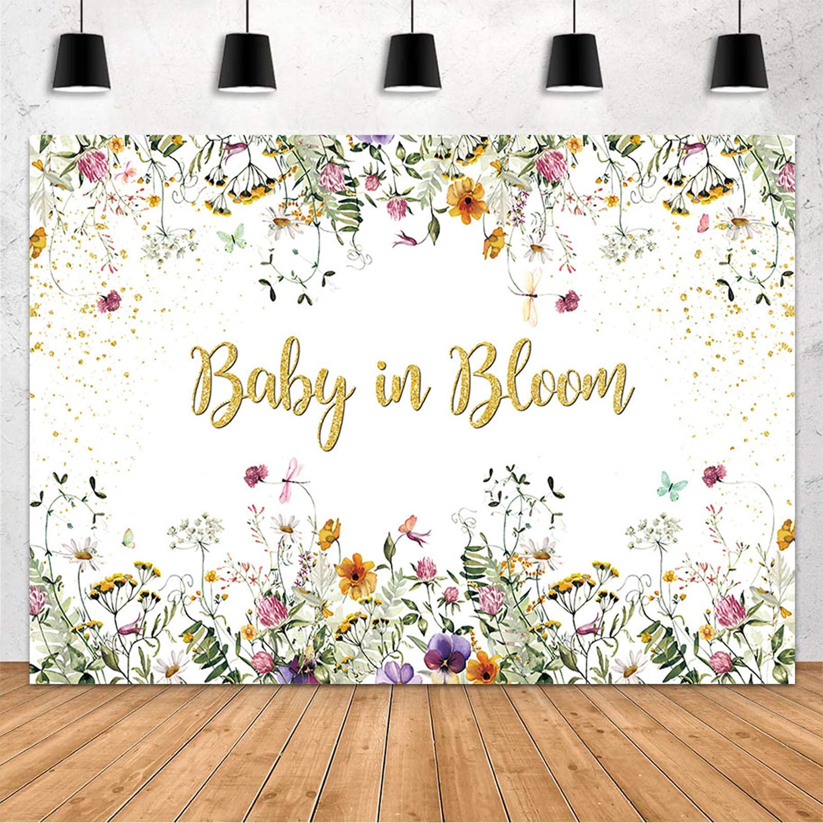 Amazon.com : MEHOFOND 7x5ft Baby in Bloom Backdrop for Girl Wildflower ...