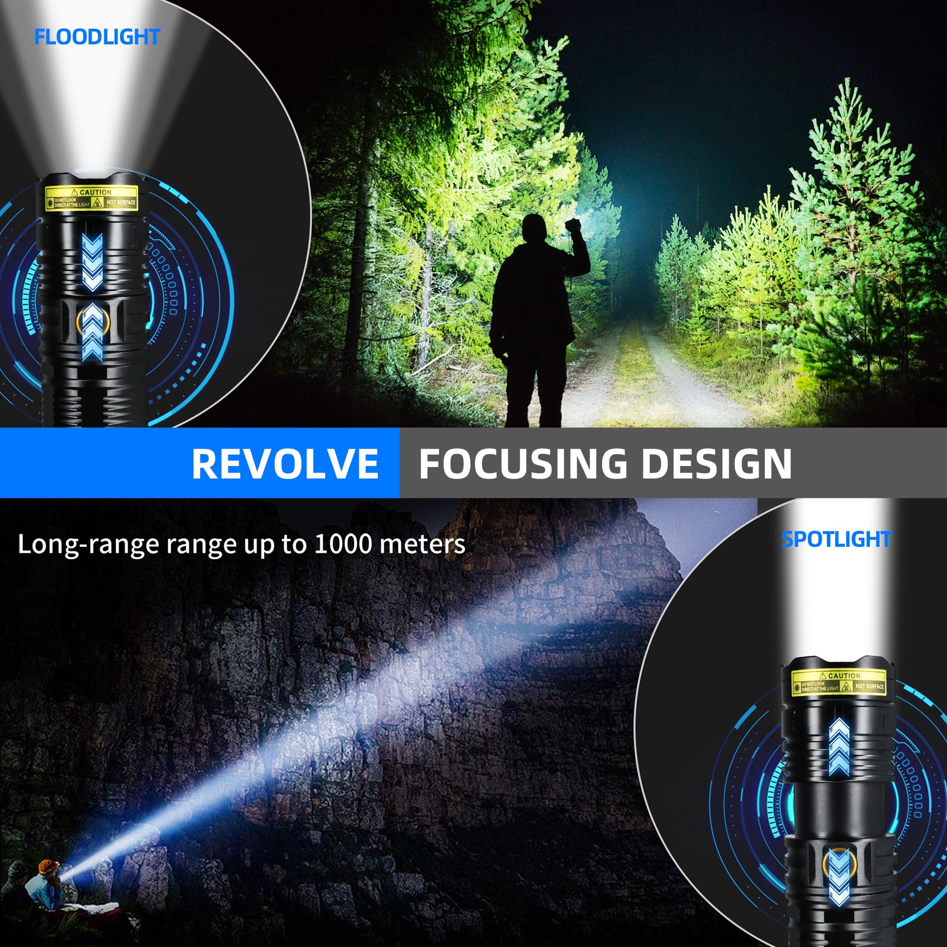 Snapklik.com : DARKBEAM LED Flashlight High Lumens 950000LM Super ...