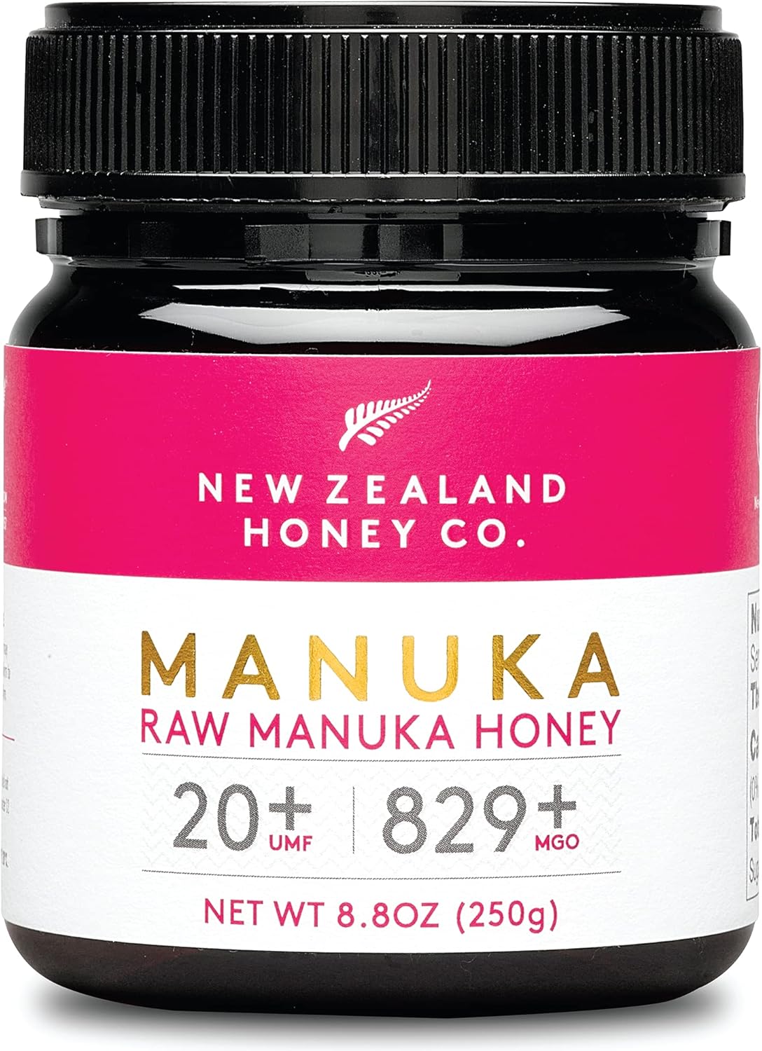 New Zealand Honey Co. Raw Manuka Honey UMF 20+ | MGO 829+ (250g ...