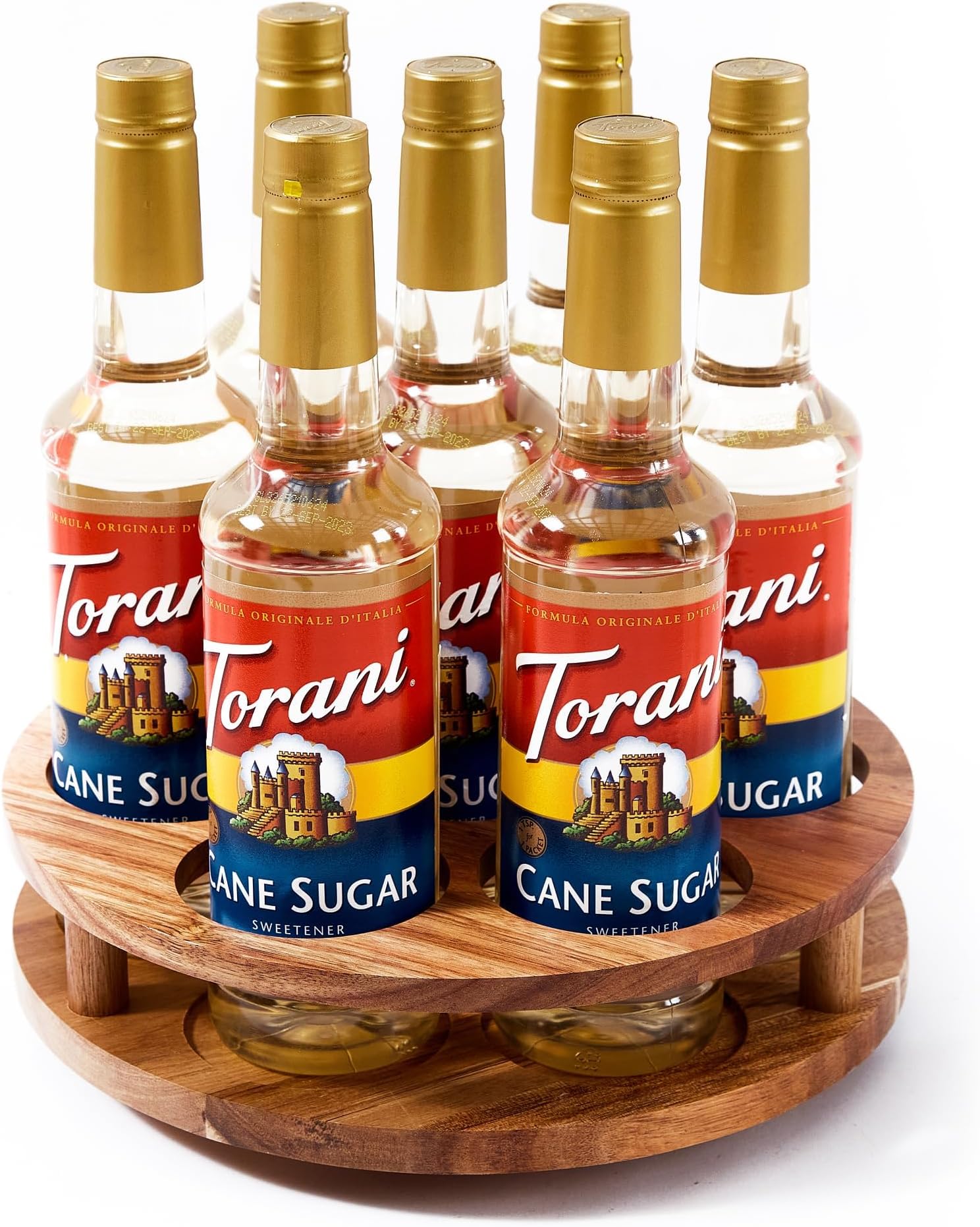 Amazon.com: MECUHQP Rotating Coffee Syrup Organizer 9 Bottles Coffee ...