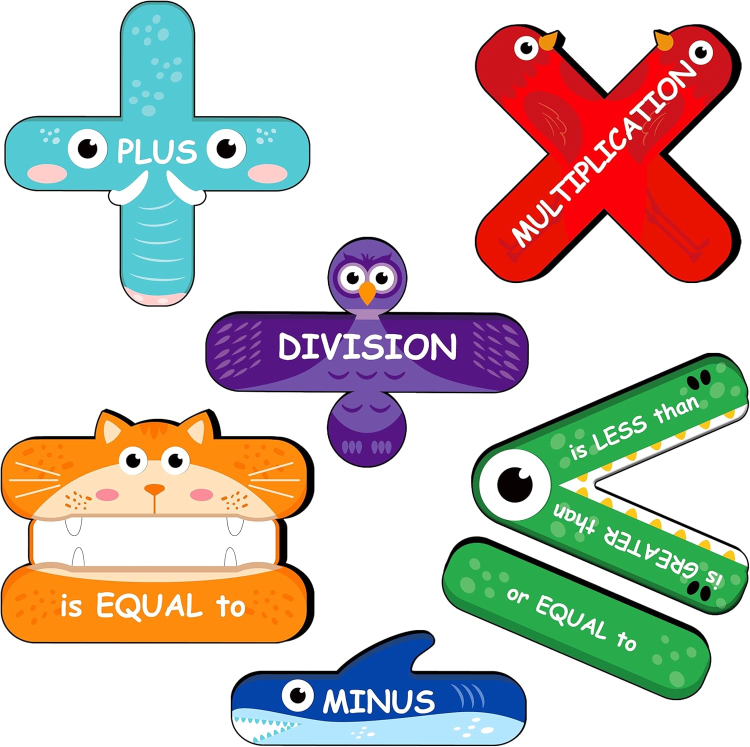 Amazon.com: algpty 7 Pieces Math Signs Magnetic for Elementary, Math ...