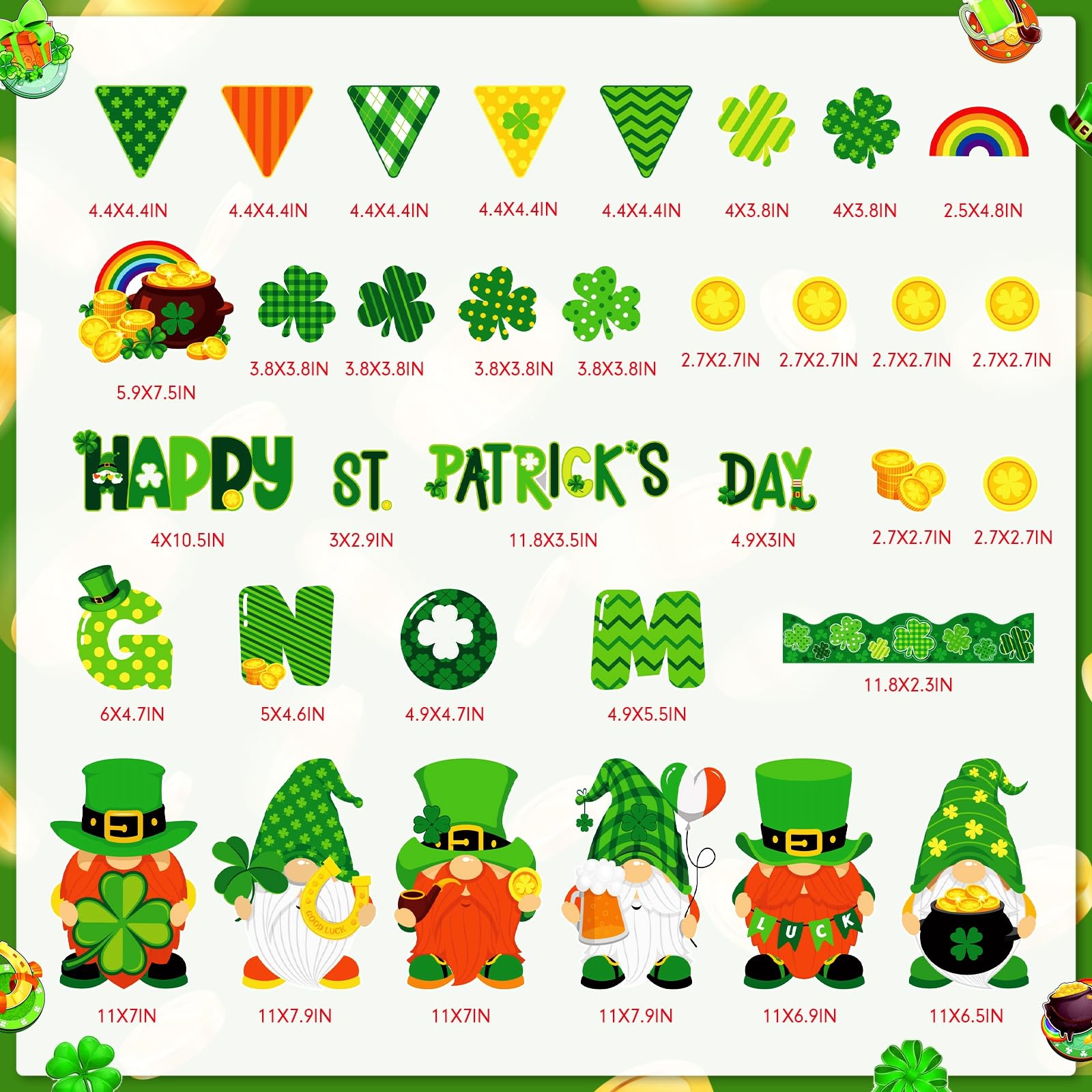 Snapklik.com : Pasimy St Patricks Day Bulletin Board Decorations Set ...