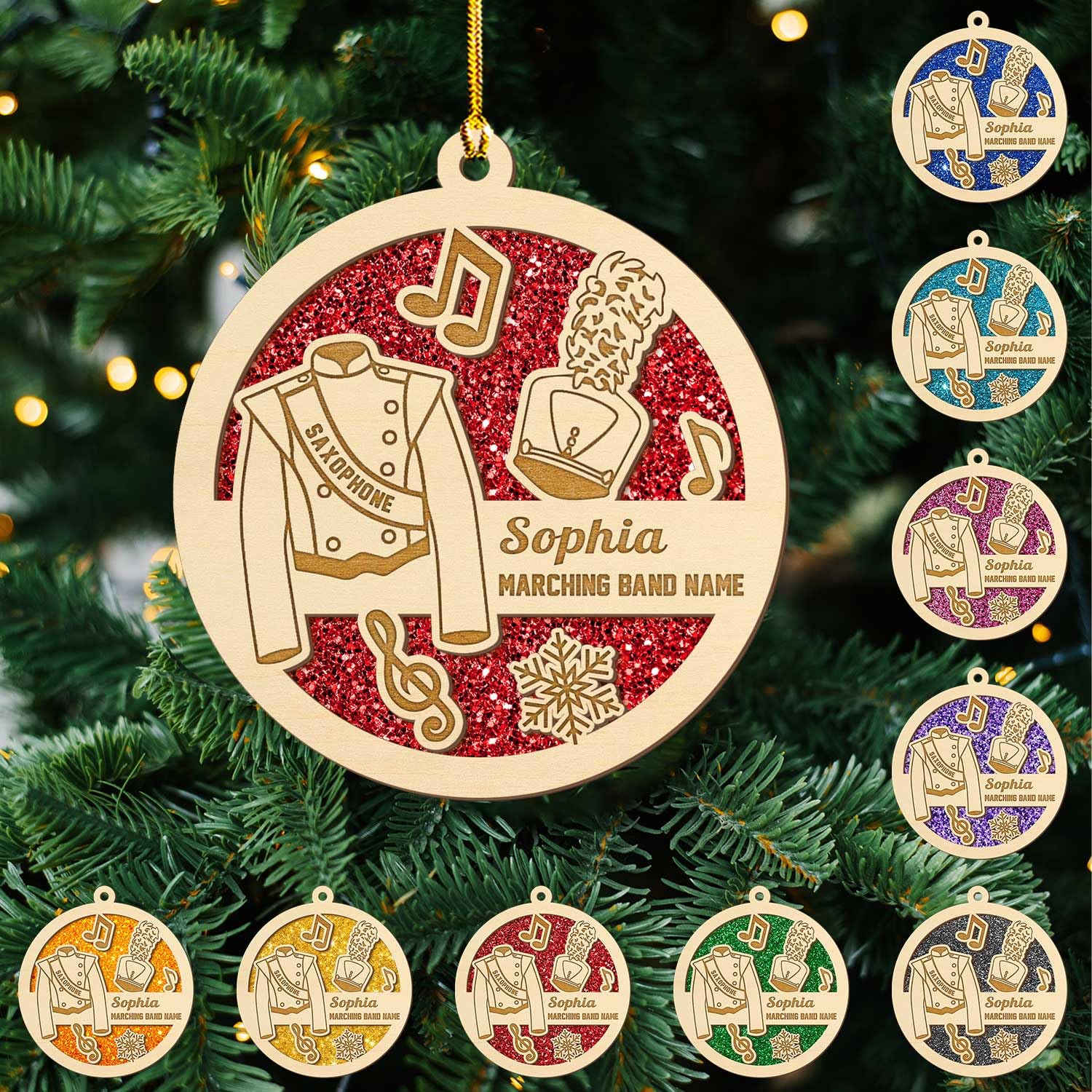 Amazon.com: AOVL Custom Marching Band Ornament Music Ornament Marching ...