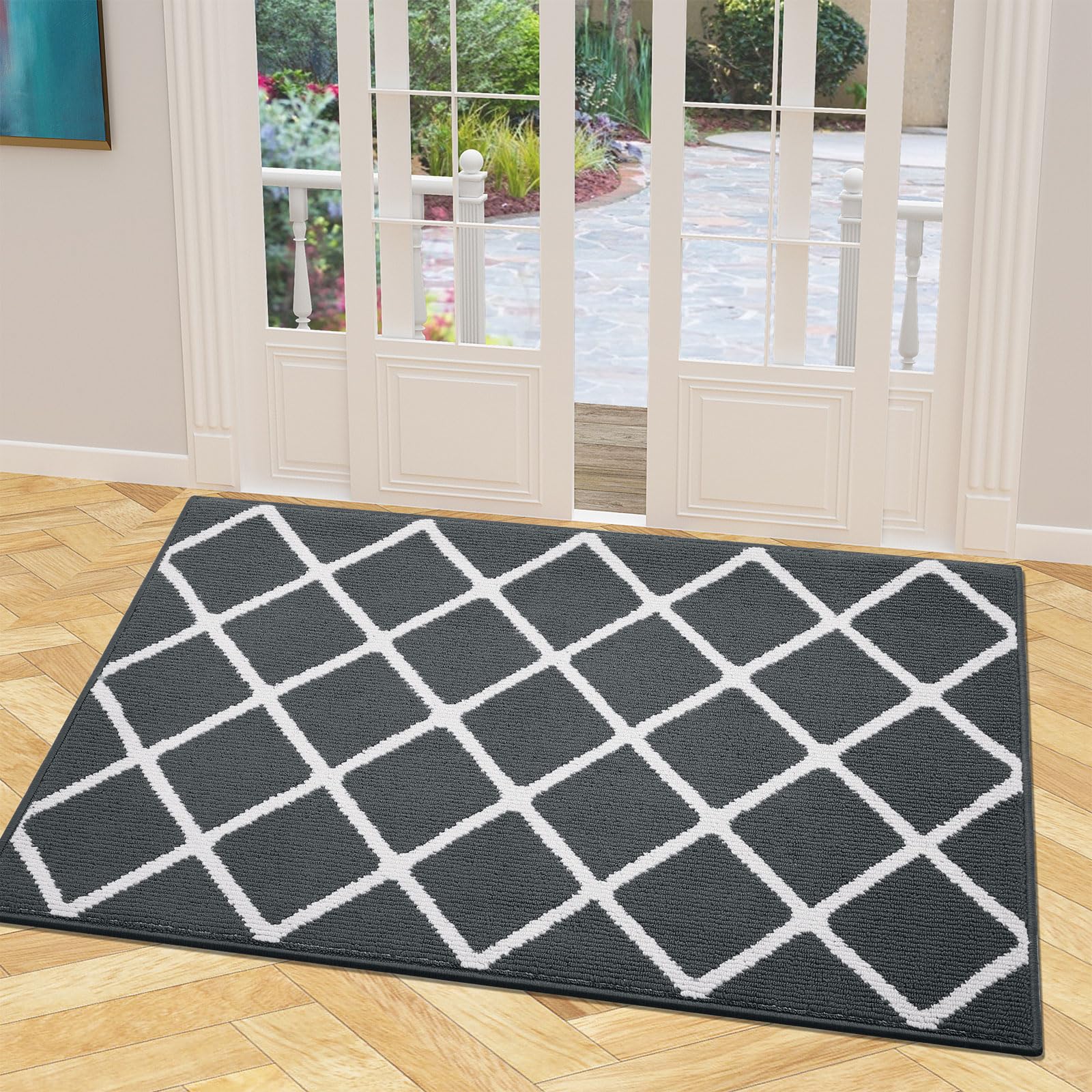 Amazon.com: Finchitty Indoor Door Mat, Non-Slip Absorbent Resist Dirt ...