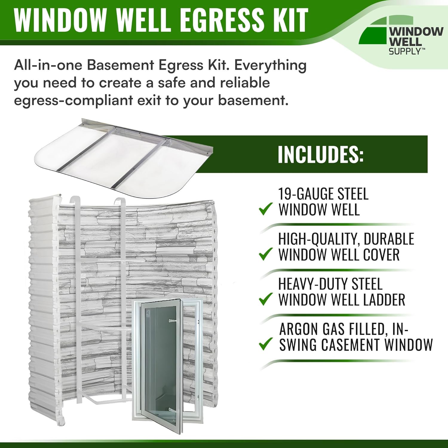Egress Window Well Kit - Complete Basement Egress Australia | Ubuy