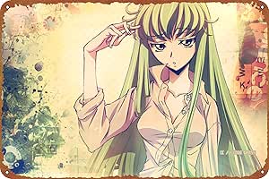 Amazon.com: Code Geass C C Posters Tin Signs Retro Metal Movie Tins for ...