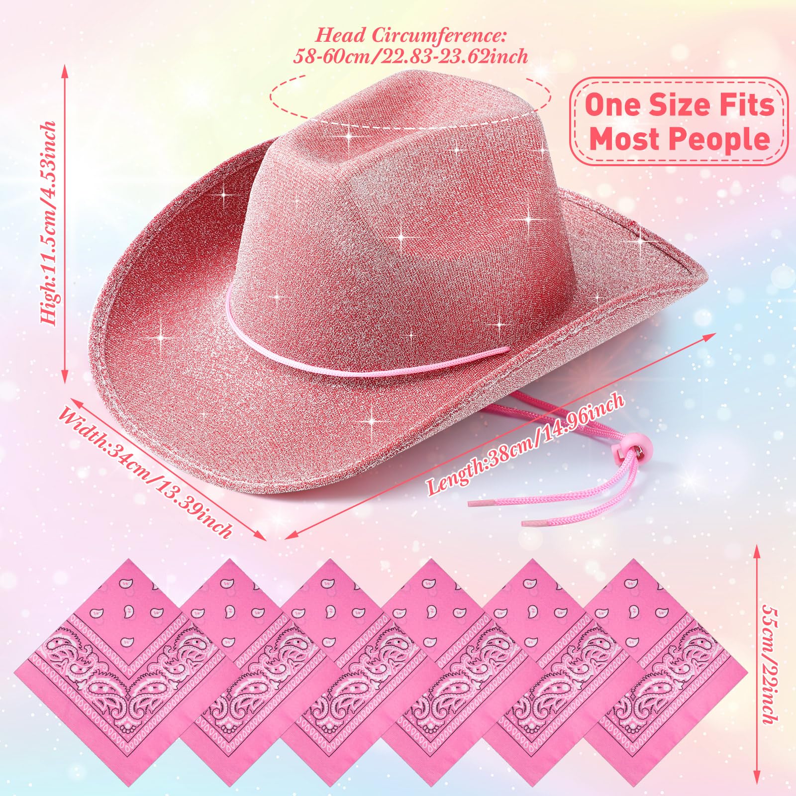 Snapklik.com : Coume 12 Pcs Adult Cowboy Hat For Women Men Western ...