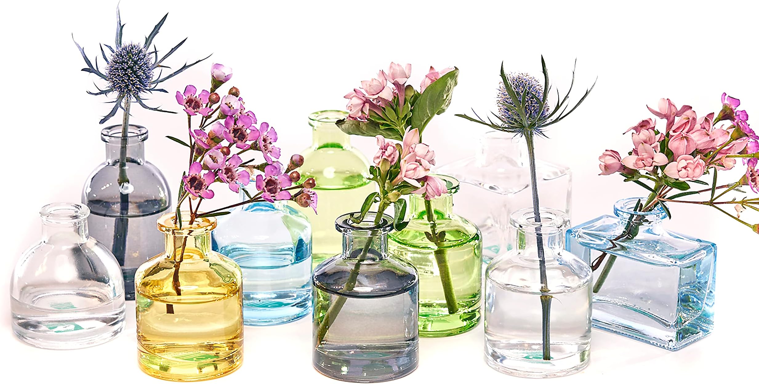 Amazon.com: Zyrurzo Flower Vases Set of 5, 4.5 inch Small Ceramic Vase ...