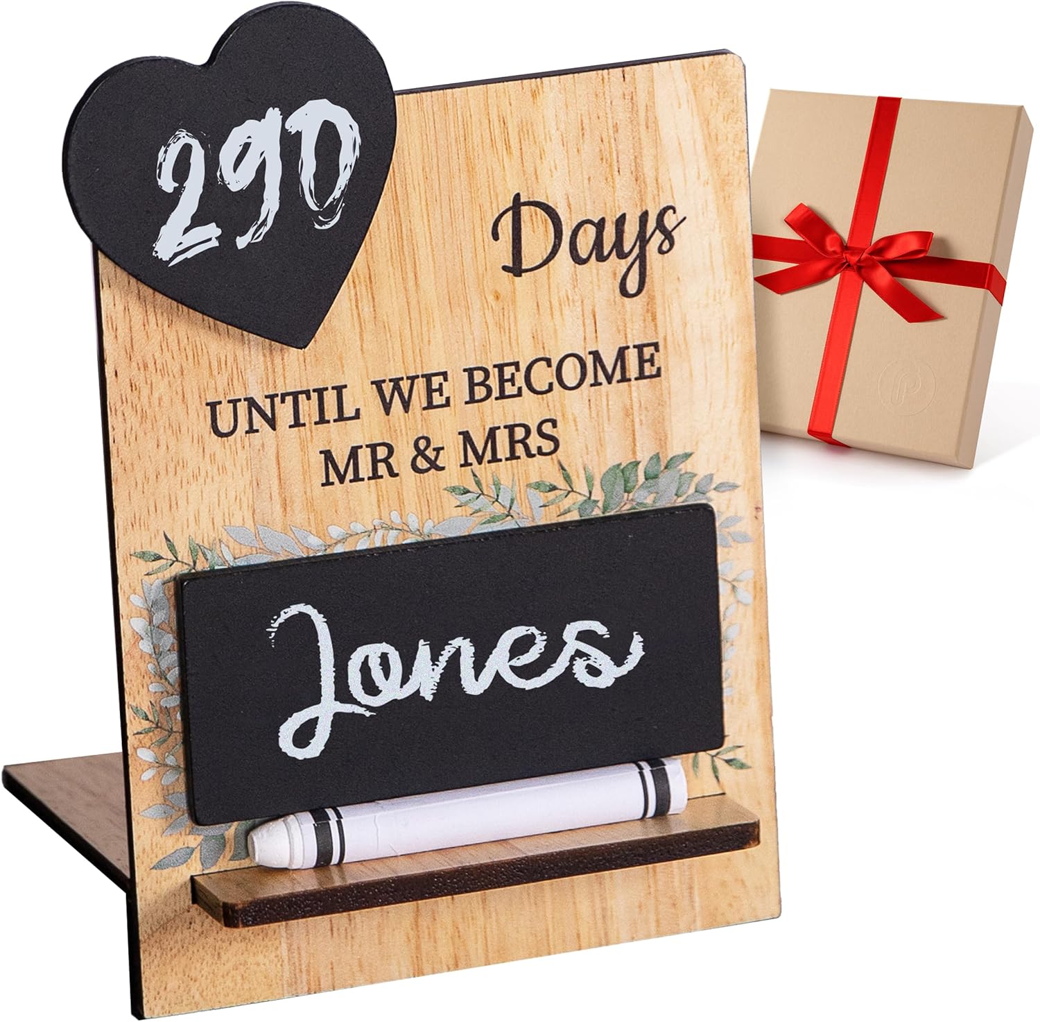 Amazon.com: Prazoli Wedding Countdown Chalkboard Calendar, Timer & Sign ...