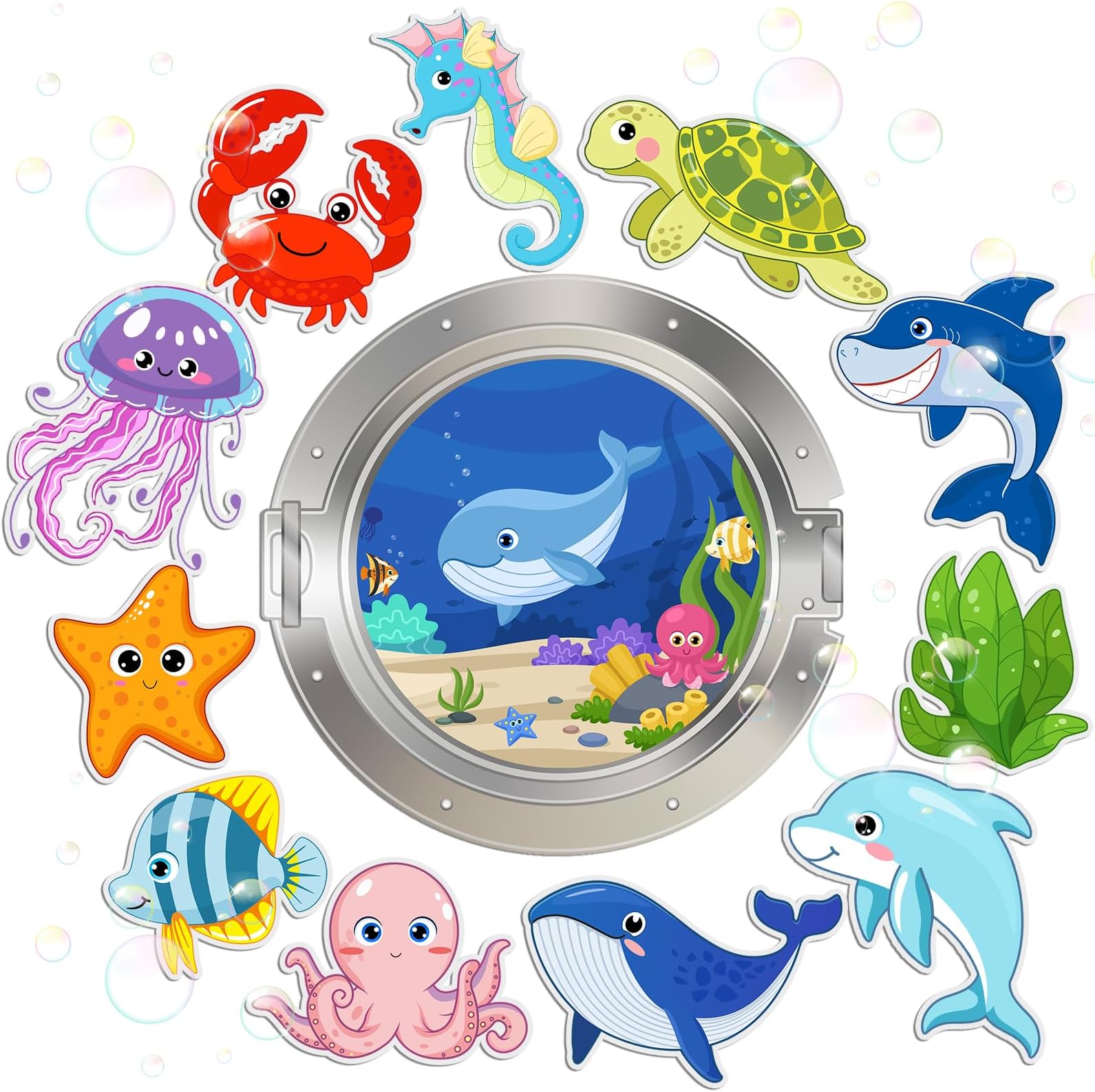 Amazon.com: Xuhal 24 Pieces Mermaid Cruise Door Decorations Magnetic ...